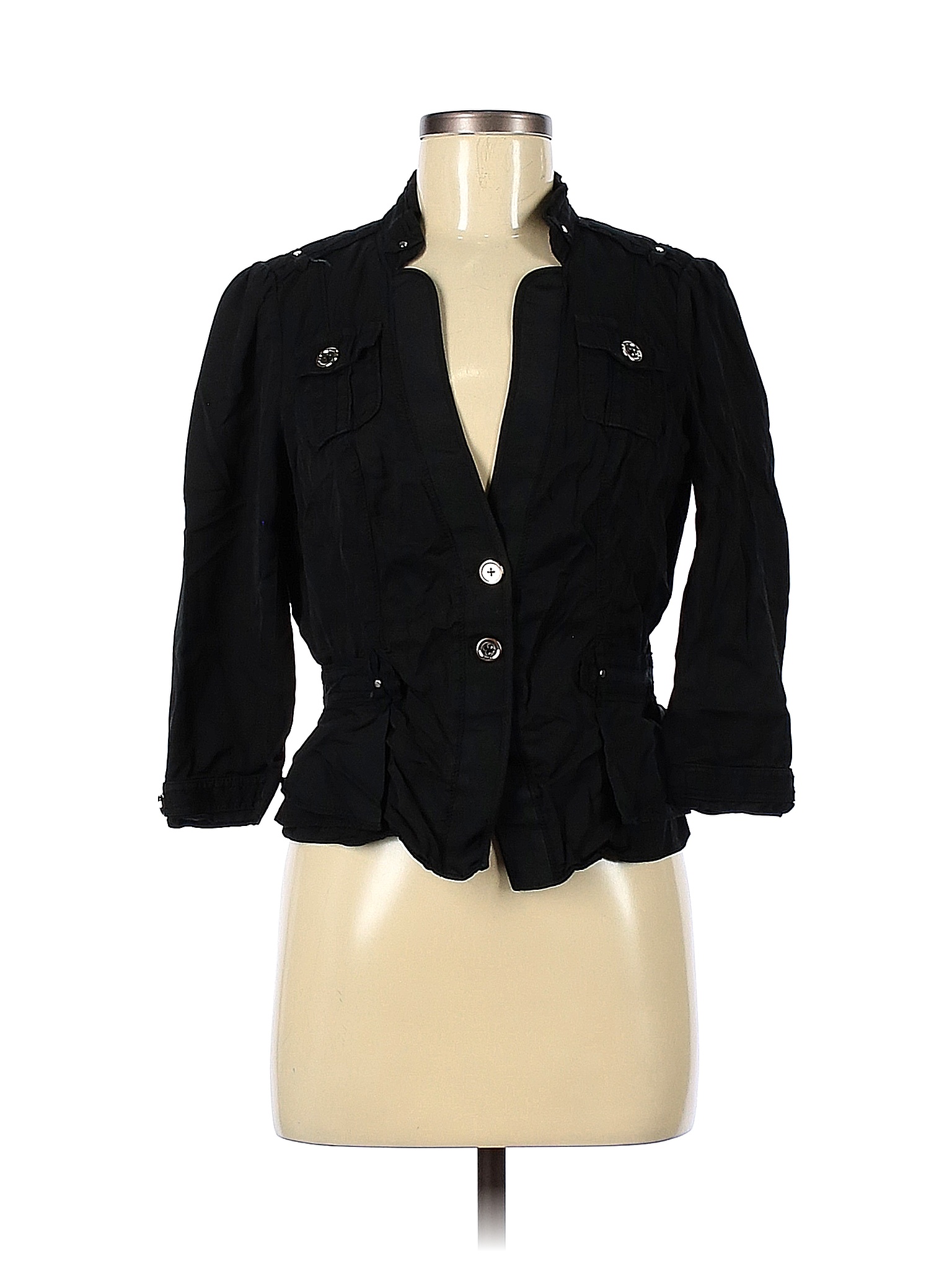 White House Black Market Solid Black Jacket Size 6 - 87% off | thredUP