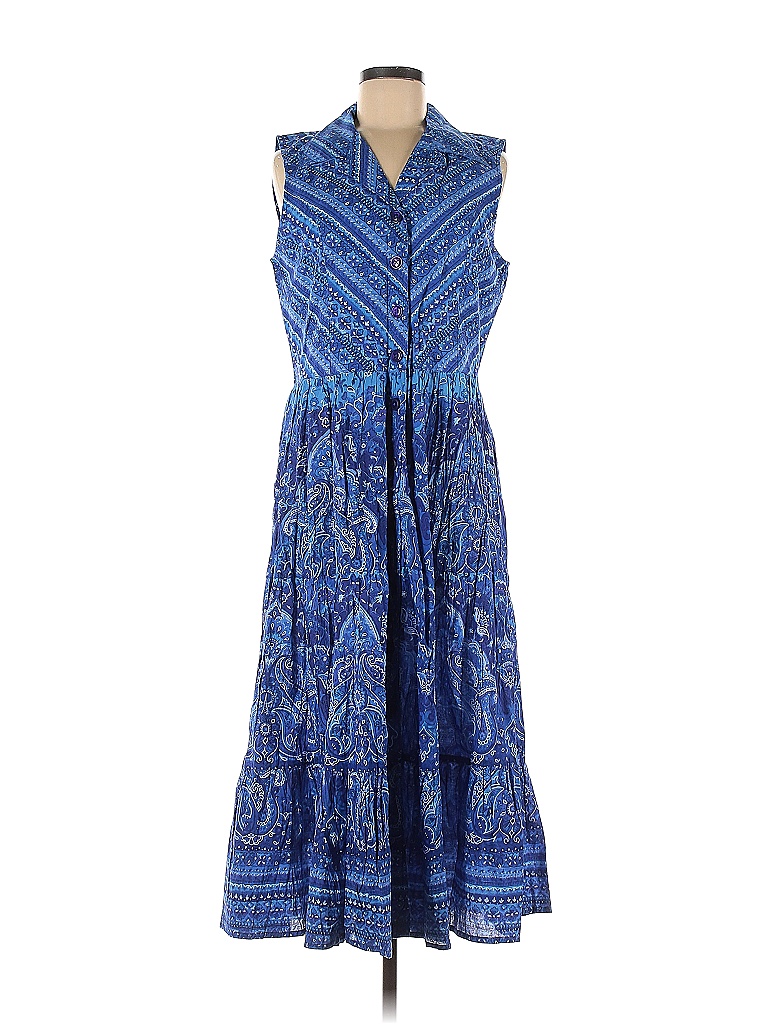 Appleseeds 100% Cotton Blue Casual Dress Size M - 63% off | thredUP