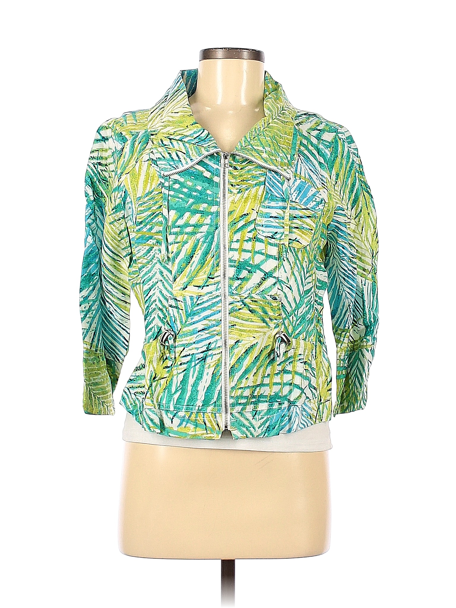 Ruby Rd. Tropical Red Green Jacket Size 6 - 89% off | thredUP