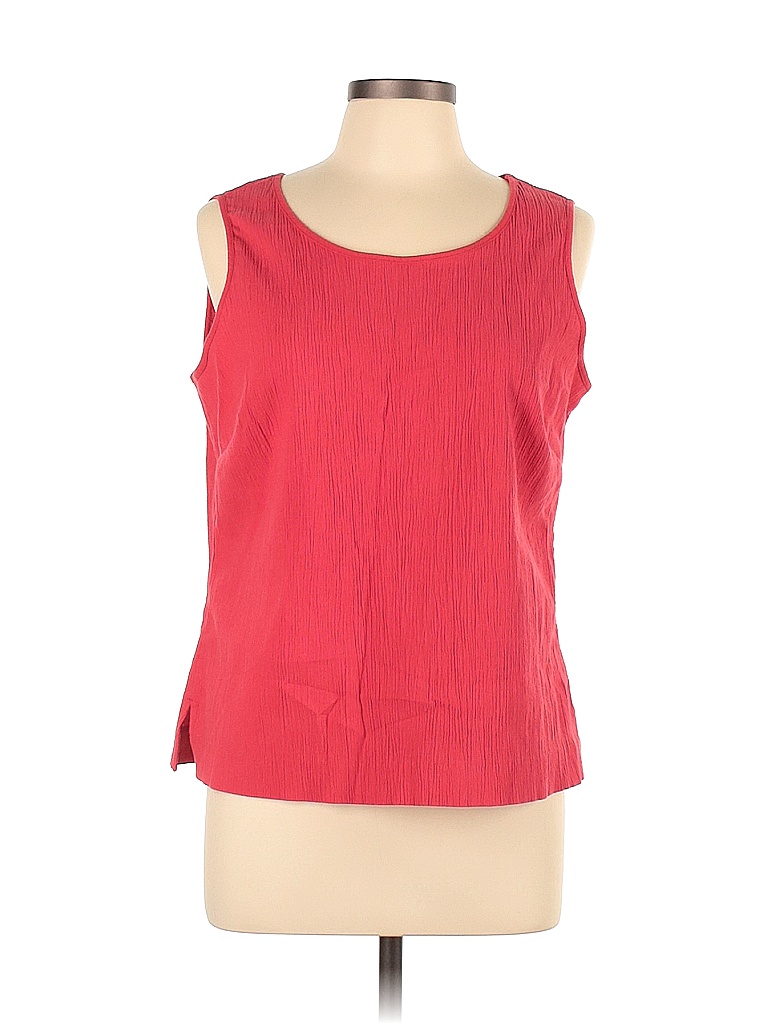 Draper's & Damon's Solid Red Pink Sleeveless Blouse Size L - 63% off ...