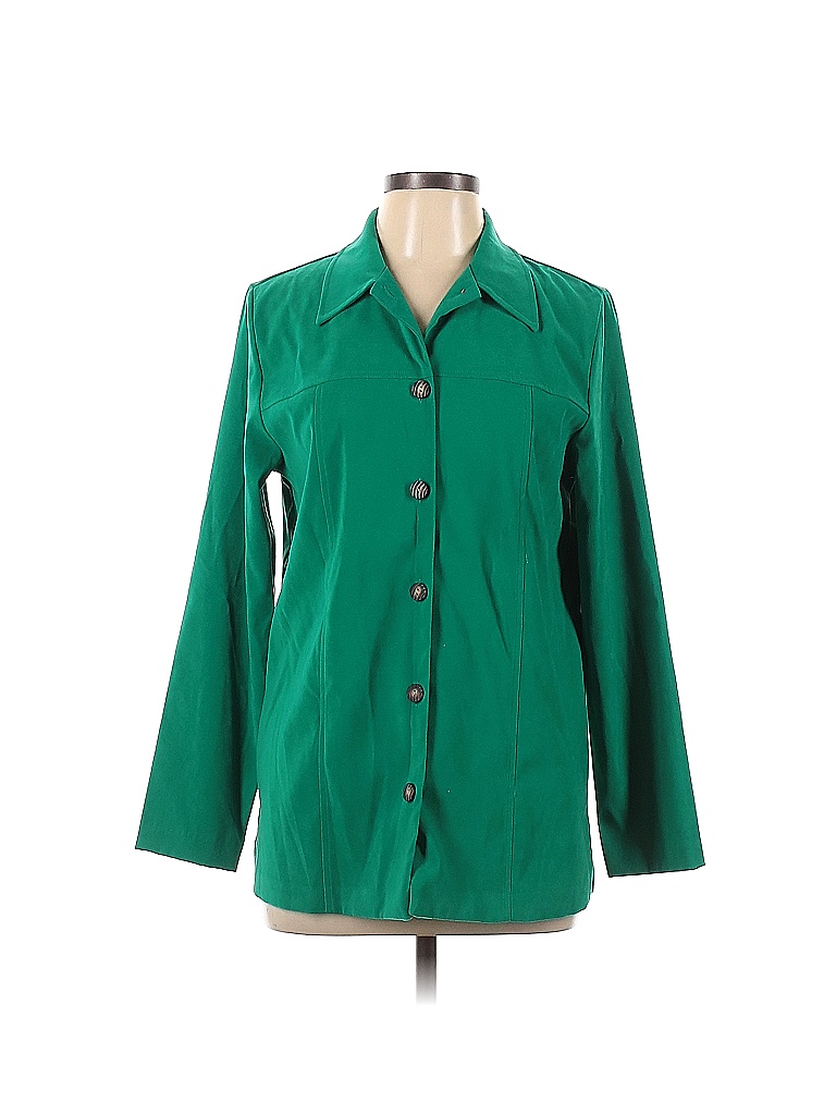 Sag Harbor Solid Colored Green Jacket Size 10 - 62% off | thredUP