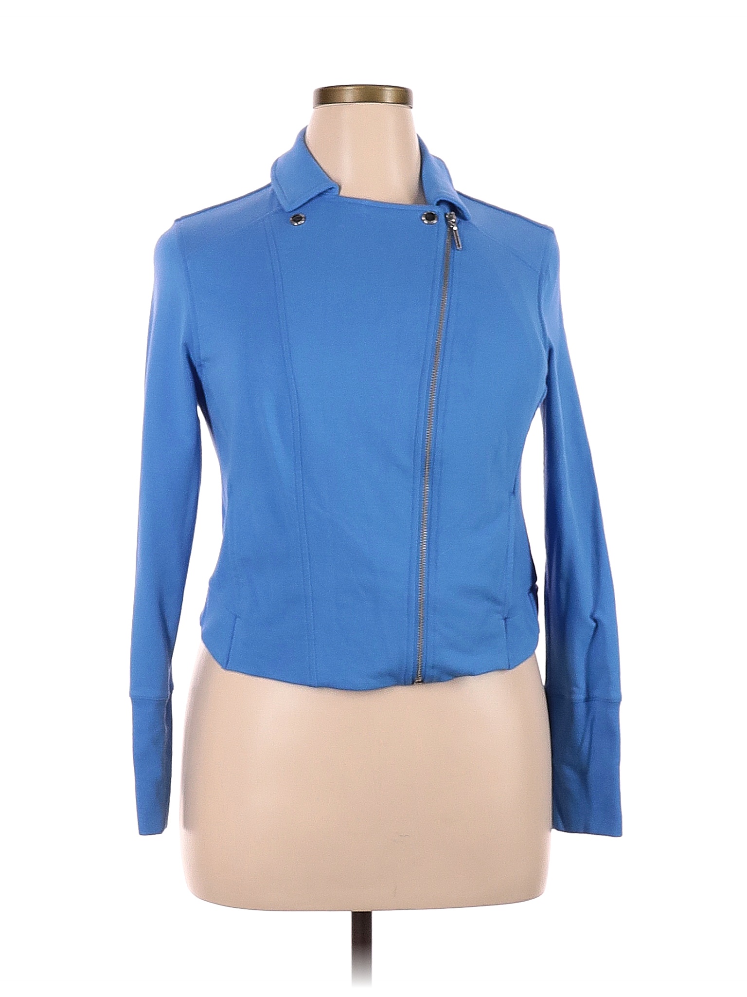 H By Halston Solid Blue Jacket Size 14 - 81% off | thredUP