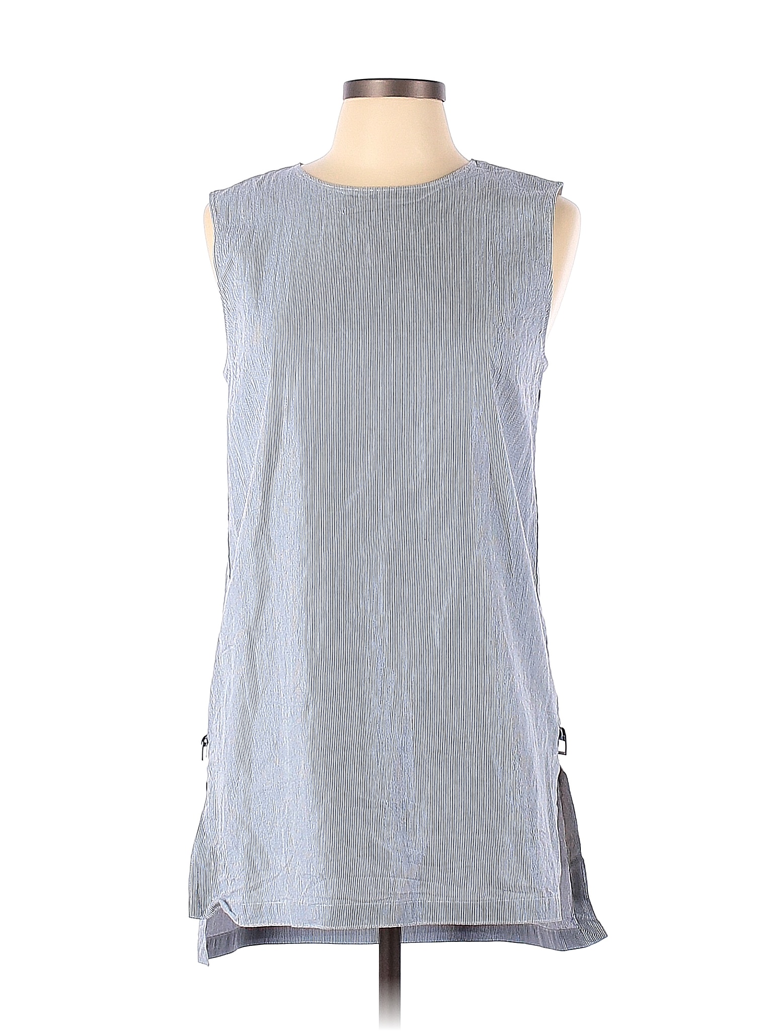 Victor Alfaro Collective 100% Cotton Blue Pinstripe Sleeveless Top Size ...