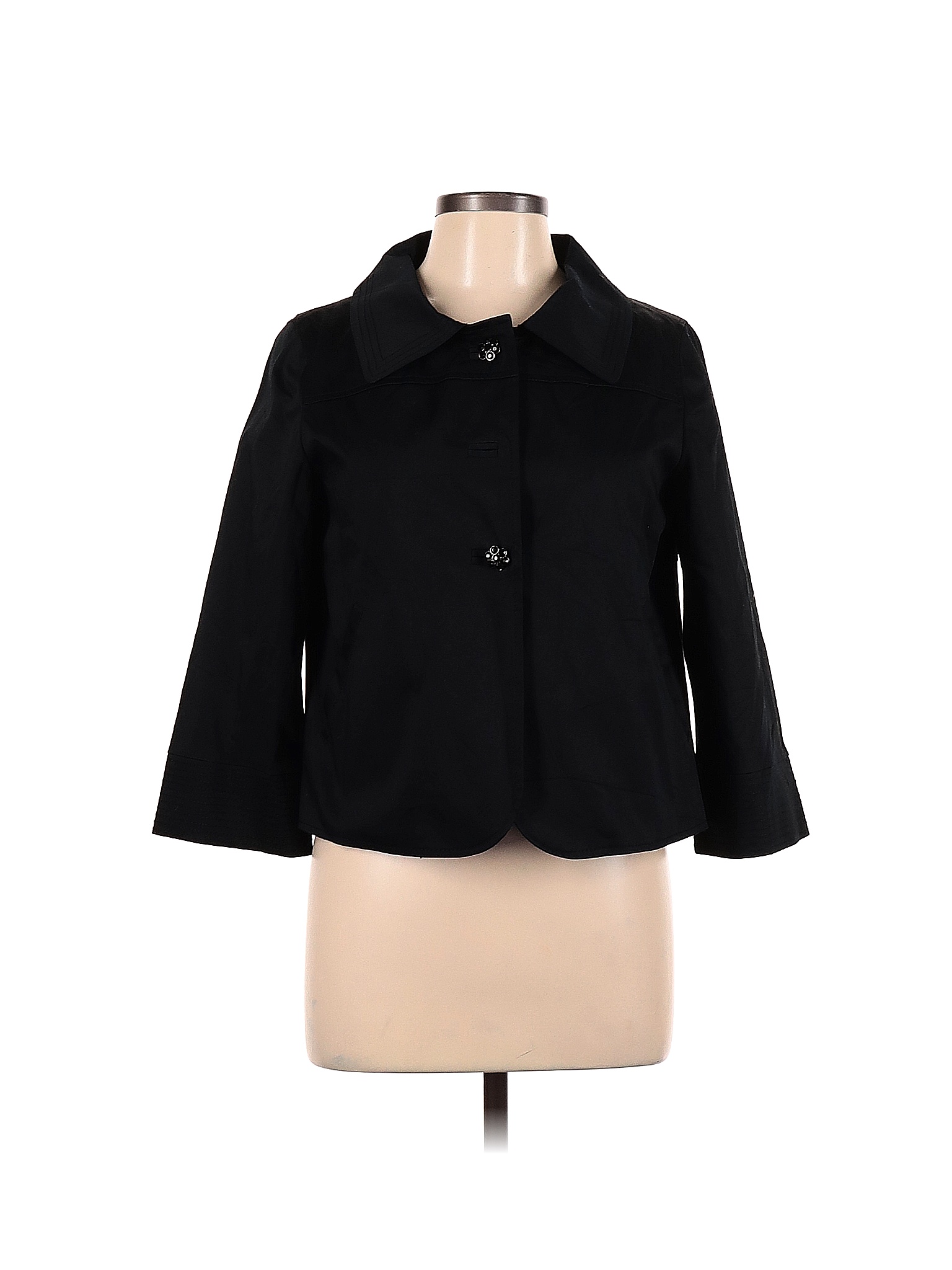 Sigrid Olsen Solid Black Jacket Size 8 - 89% off | thredUP