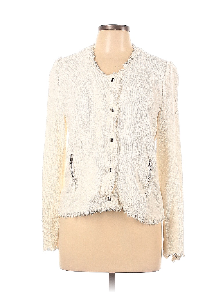 IRO Solid Tweed Colored White Agnette Tweed Jacket Size 44 (FR) - 79% ...