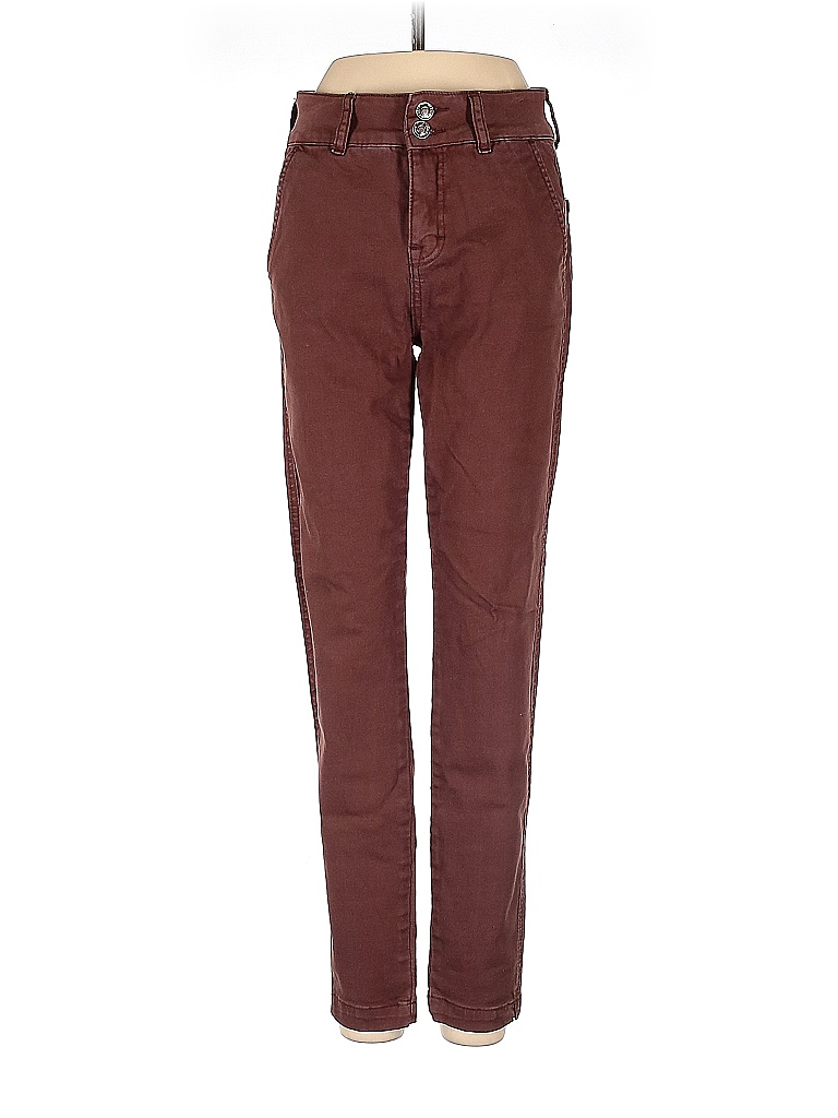 STUDIO BLUE Solid Colored Brown Jeans 25 Waist - 81% off | thredUP