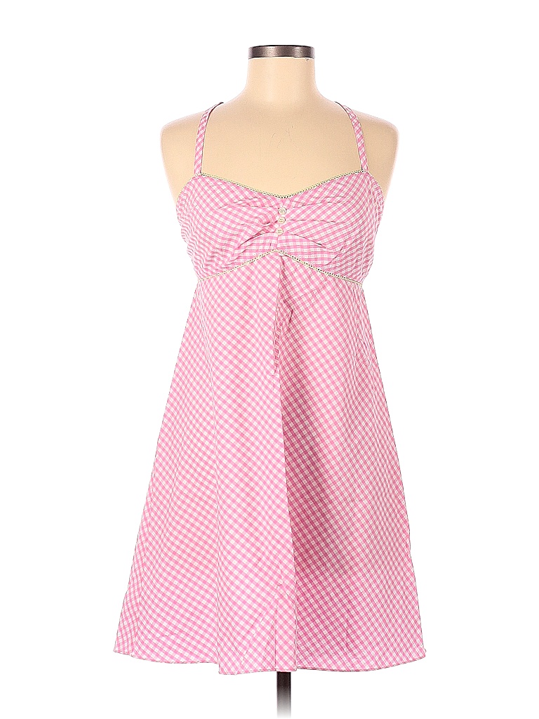 Lilly Pulitzer 100% Cotton Checkered-gingham Colored Pink Casual Dress Size M - 72% off | ThredUp