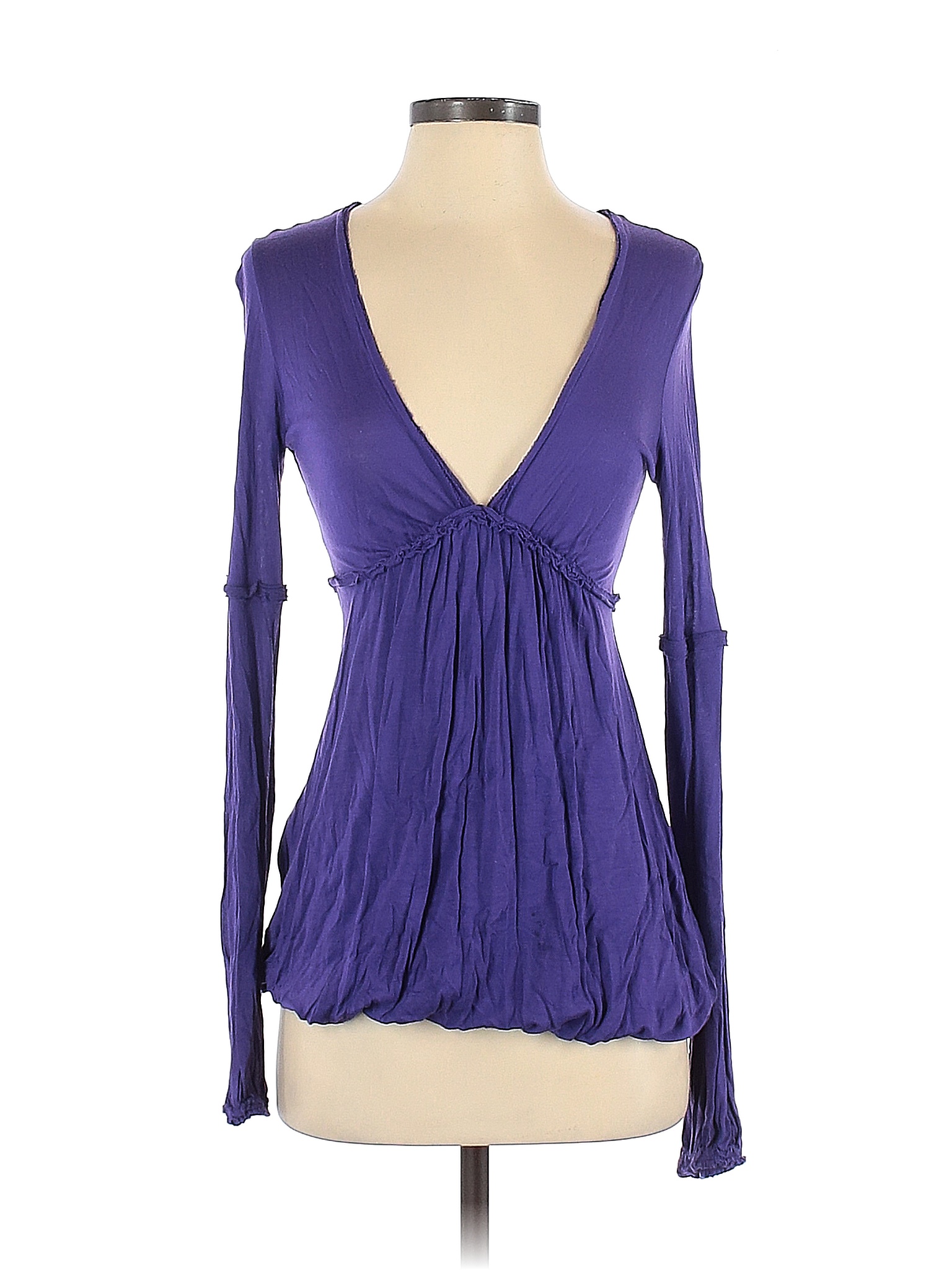Boston Proper 100% Modal Solid Colored Purple Long Sleeve Top Size XS ...