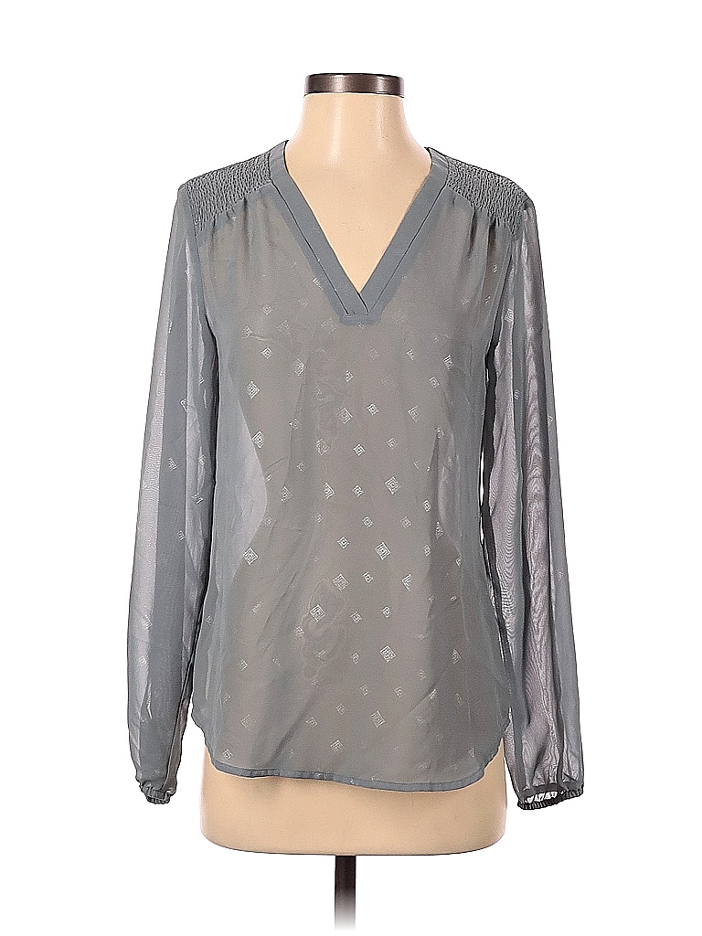 Maurices 100% Polyester Gray Long Sleeve Blouse Size S - 76% off | thredUP