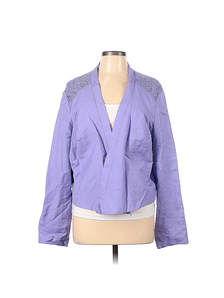 Ashley Stewart Solid Colored Purple Jacket Size 12 (Plus) - 68% off ...