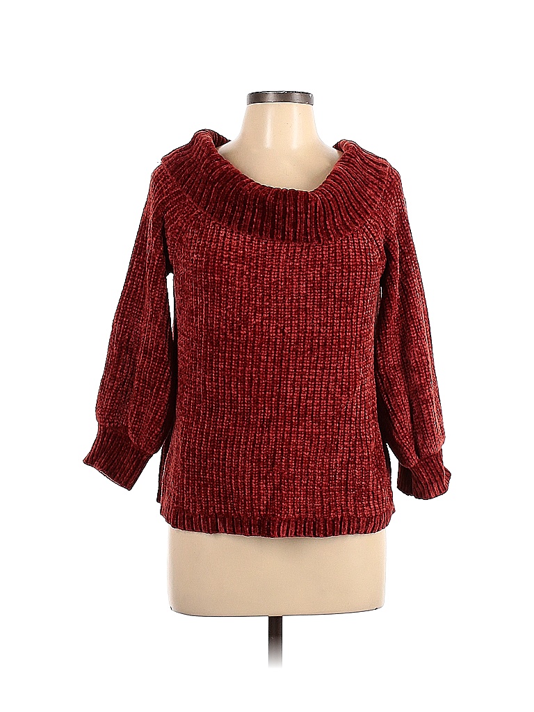 Pink Rose Color Block Solid Maroon Orange Pullover Sweater Size L - 76% ...