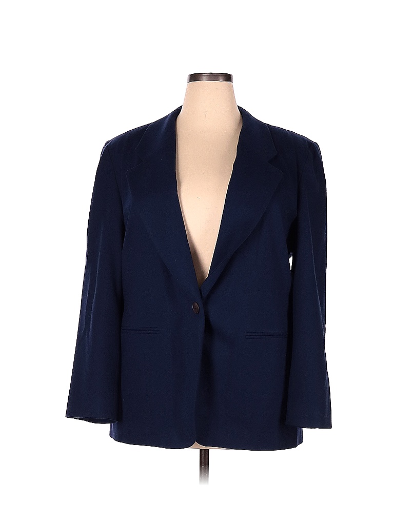 Pendleton 100% Wool Solid Blue Wool Blazer Size 18 (Plus) - 73% off ...