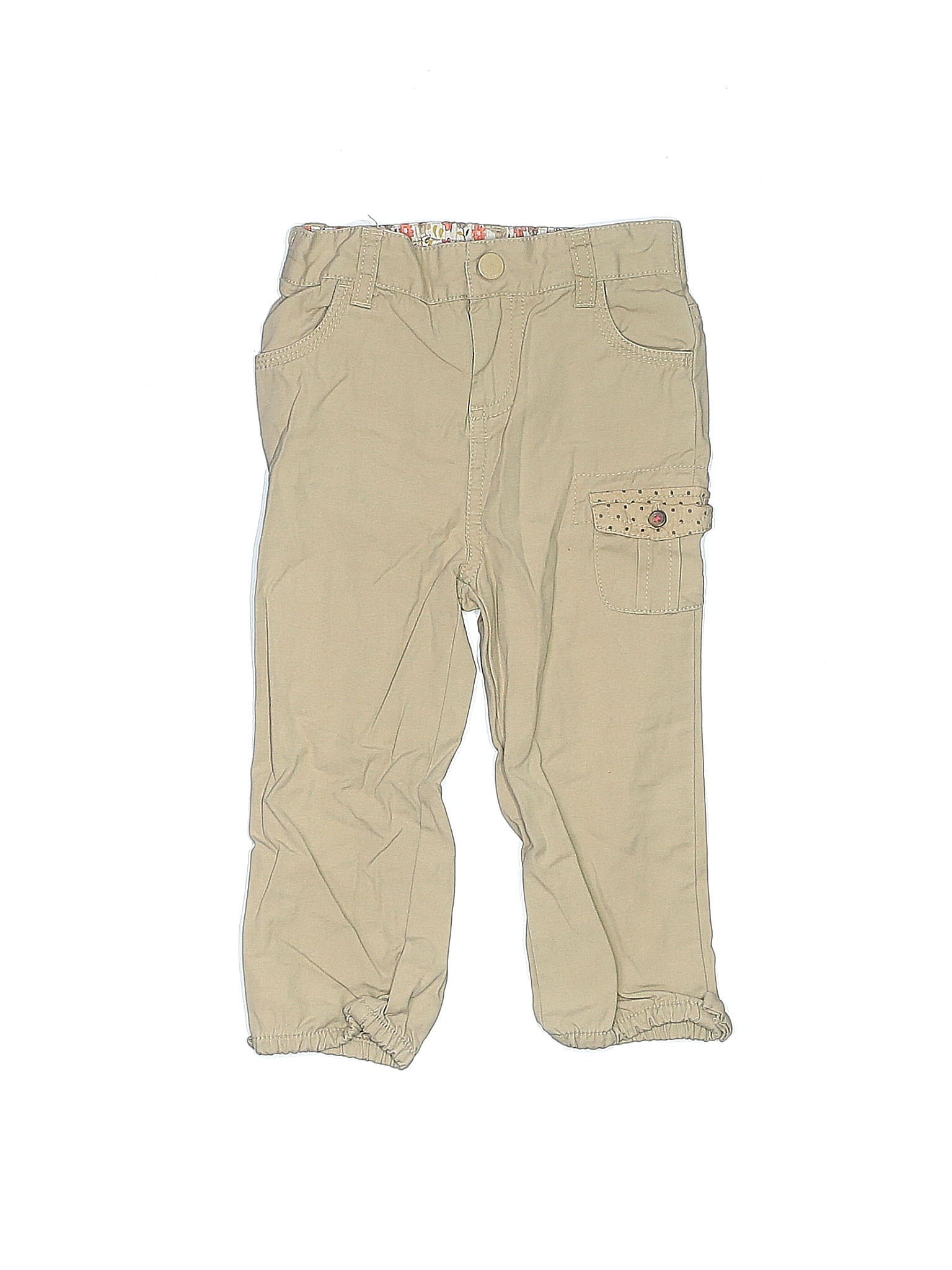 Genuine Kids from Oshkosh 100% Cotton Solid Colored Tan Cargo Pants ...