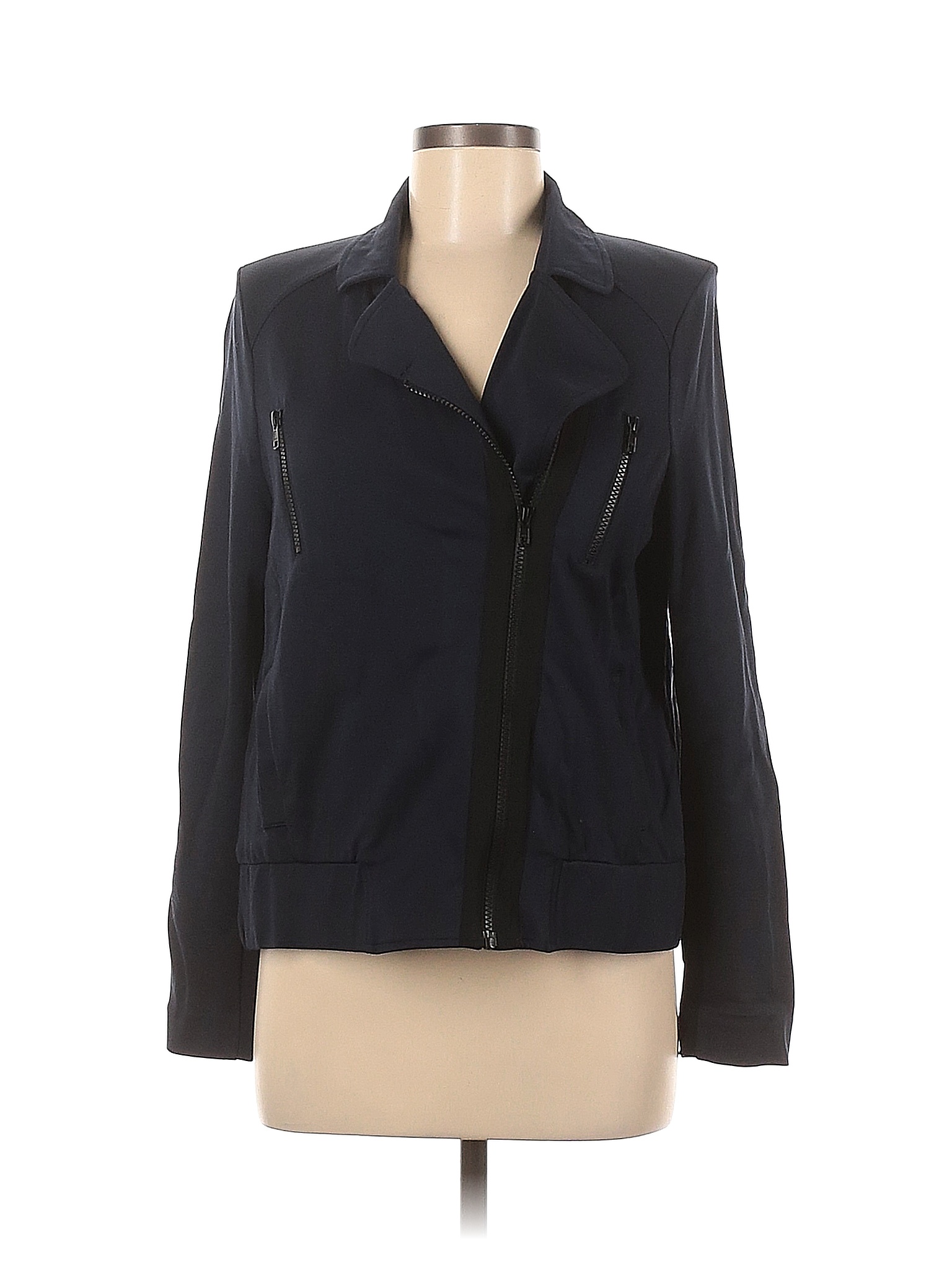 CAbi Solid Black Blue Jacket Size M - 84% off | thredUP