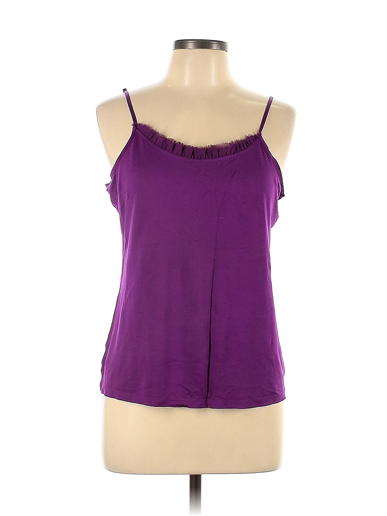 The Limited 100 Modal Solid Colored Purple Sleeveless Top Size L 76