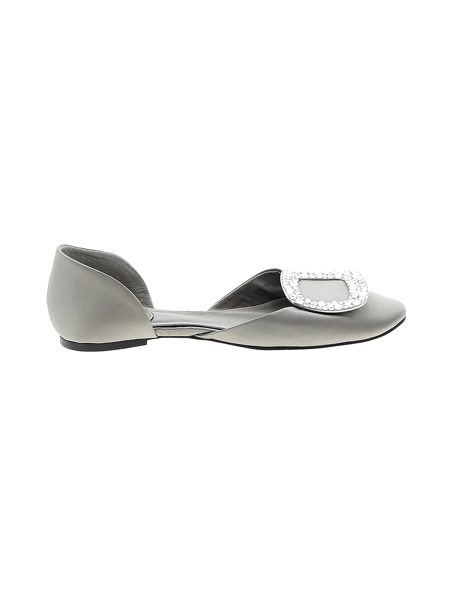 Roger Vivier Solid Gray Flats Size 35 (EU) - 81% off | thredUP