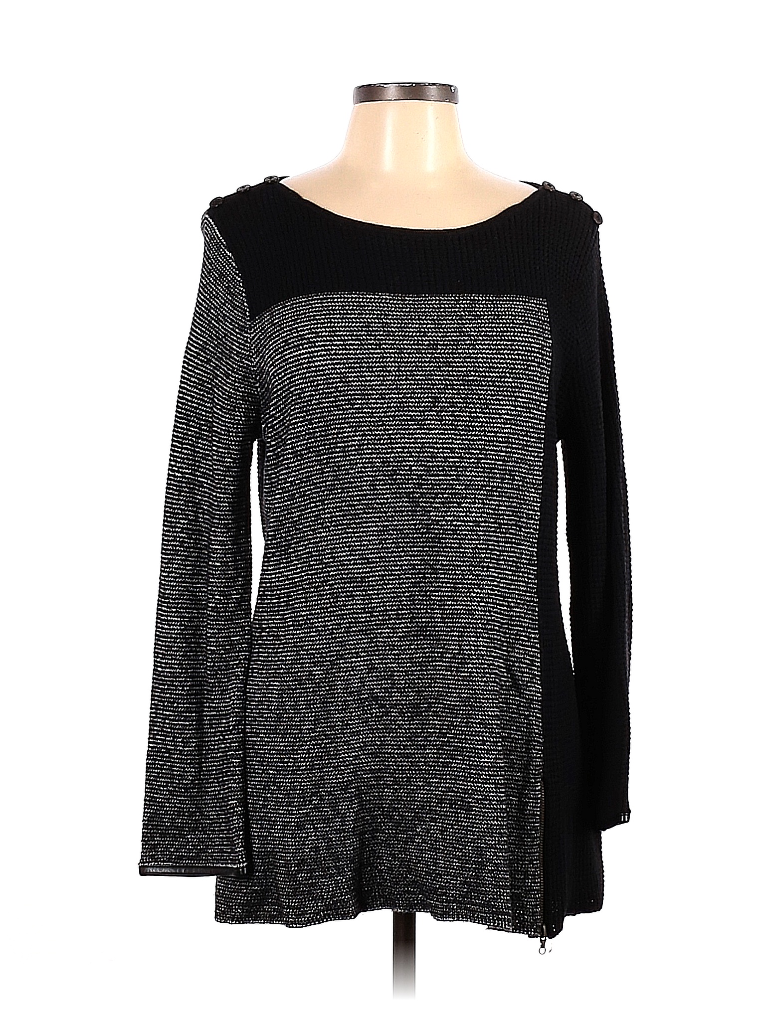 Zozo Color Block Black Pullover Sweater Size L - 85% off | thredUP