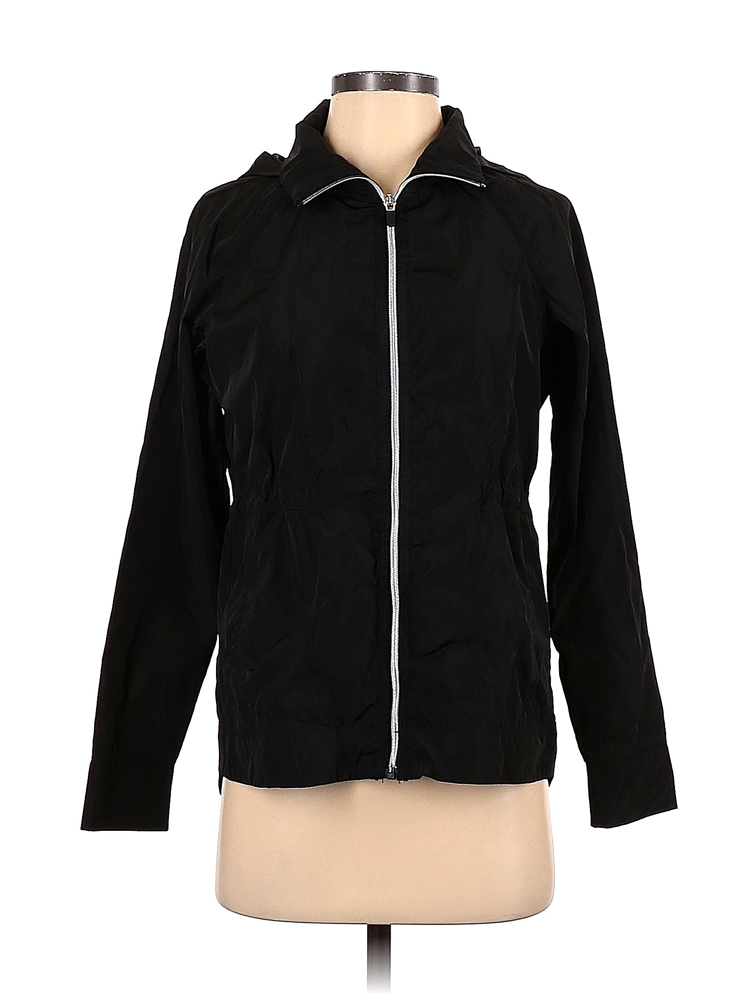 Apana 100% Polyester Solid Black Jacket Size XS - 81% off | thredUP