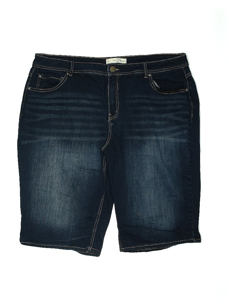 C established 1946 Solid Blue Denim Shorts Size 22 (Plus) - 41% off ...