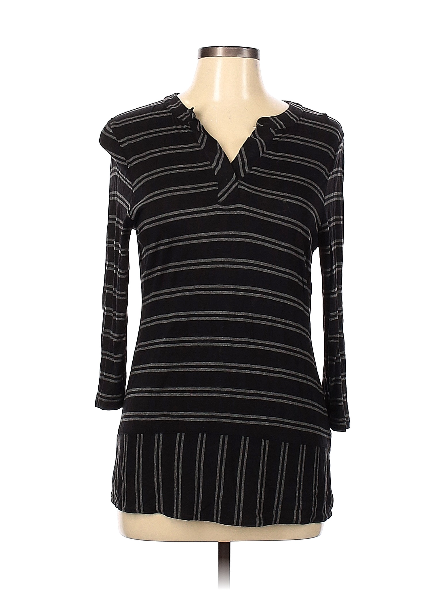 Talbots Outlet Stripes Black Long Sleeve Top Size M - 62% off | thredUP