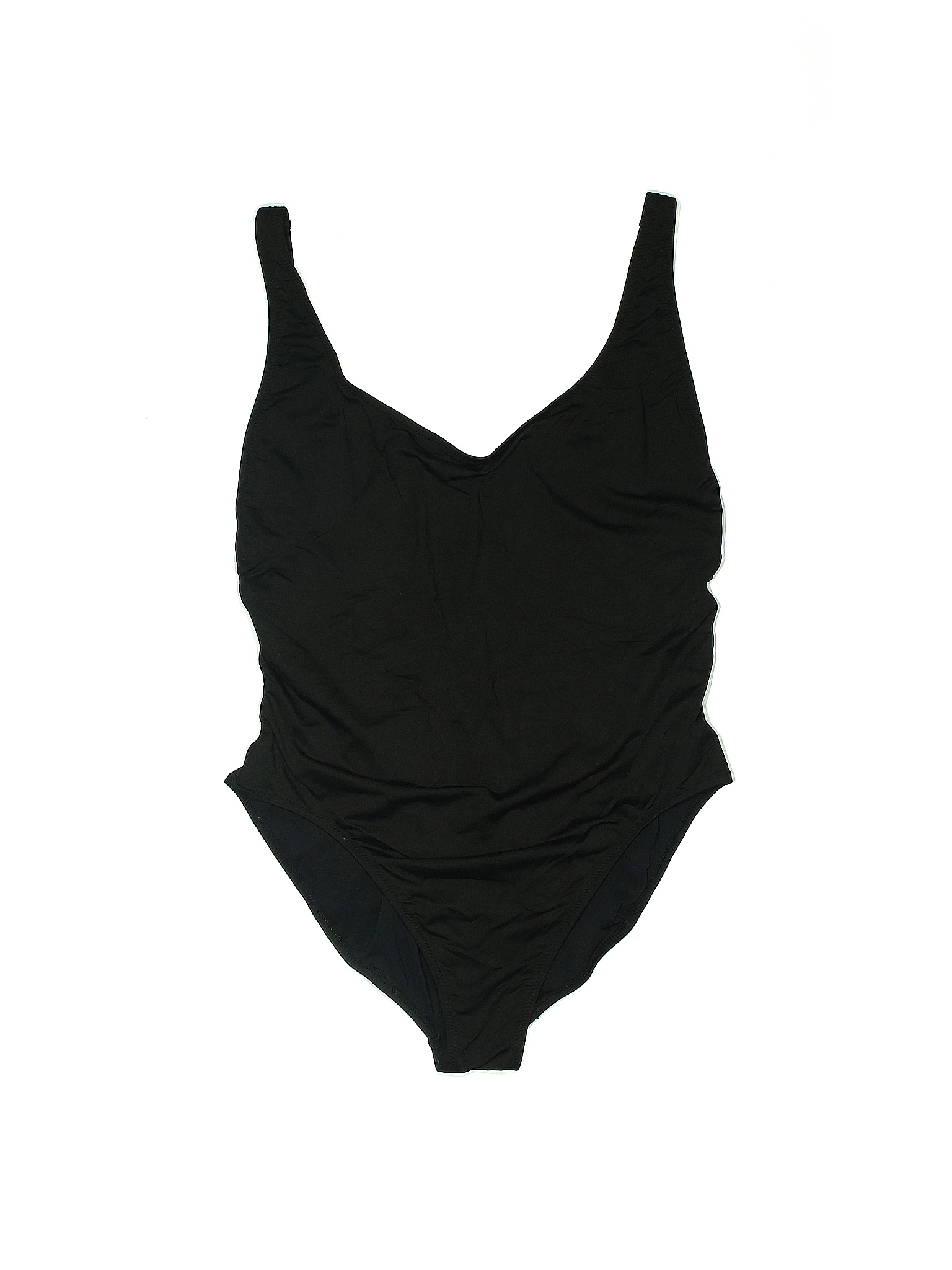 J Crew Solid Black One Piece Swimsuit Size 14 73 Off Thredup