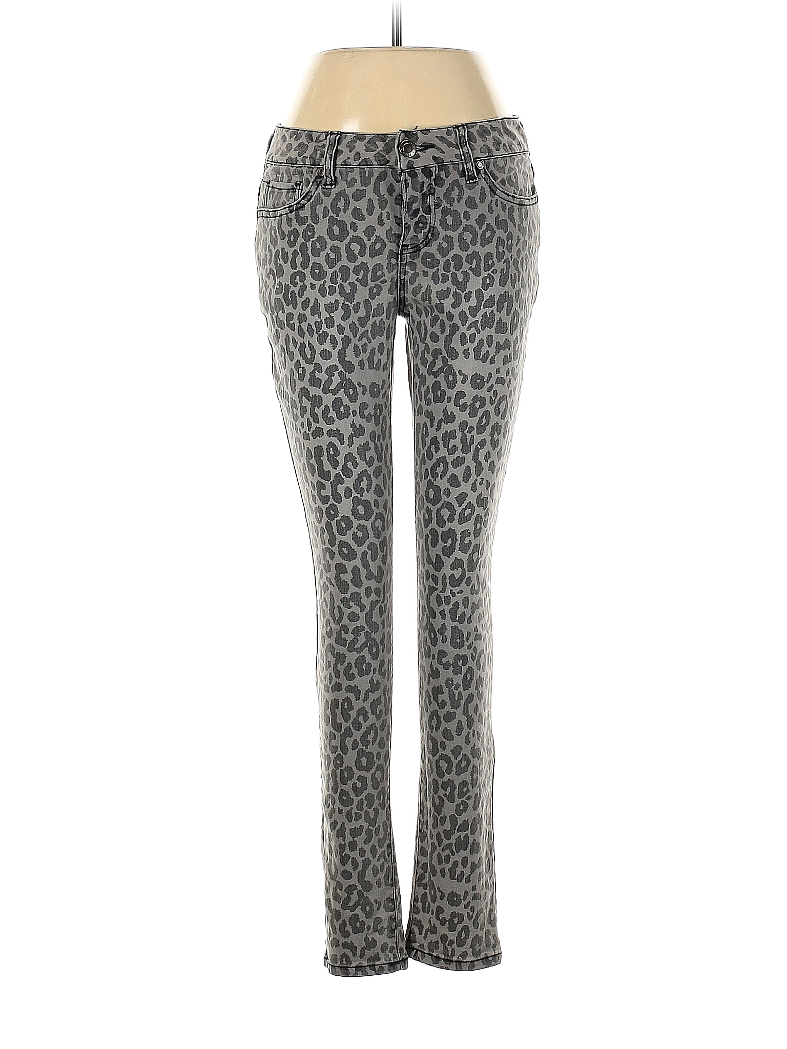 Faded Glory Animal Print Leopard Print Gray Jeans Size 4 - 64% off ...