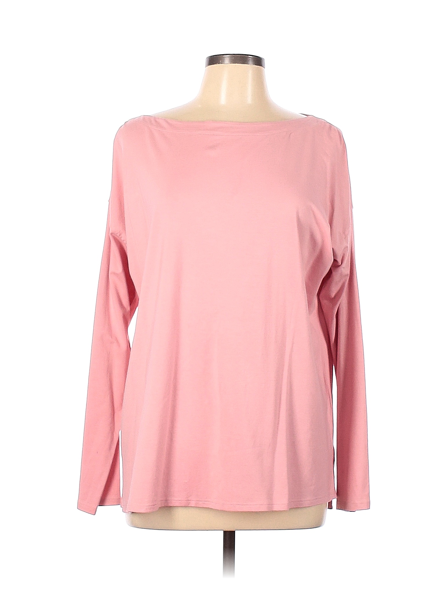 J.Jill Solid Colored Pink Long Sleeve Blouse Size L - 75% off | thredUP