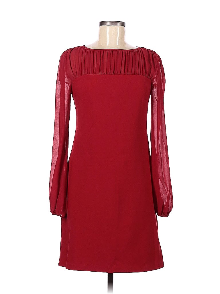 Taylor Solid Colored Red Cocktail Dress Size 2 74 Off Thredup