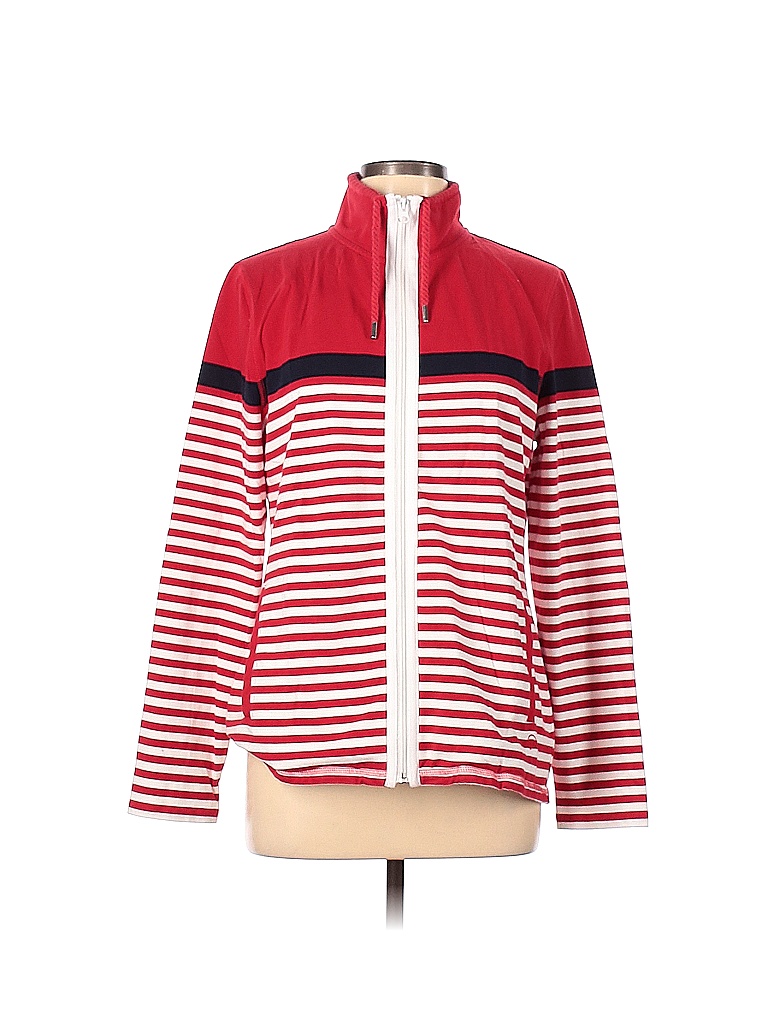 T by Talbots Color Block Stripes Red Jacket Size L - 74% off | thredUP