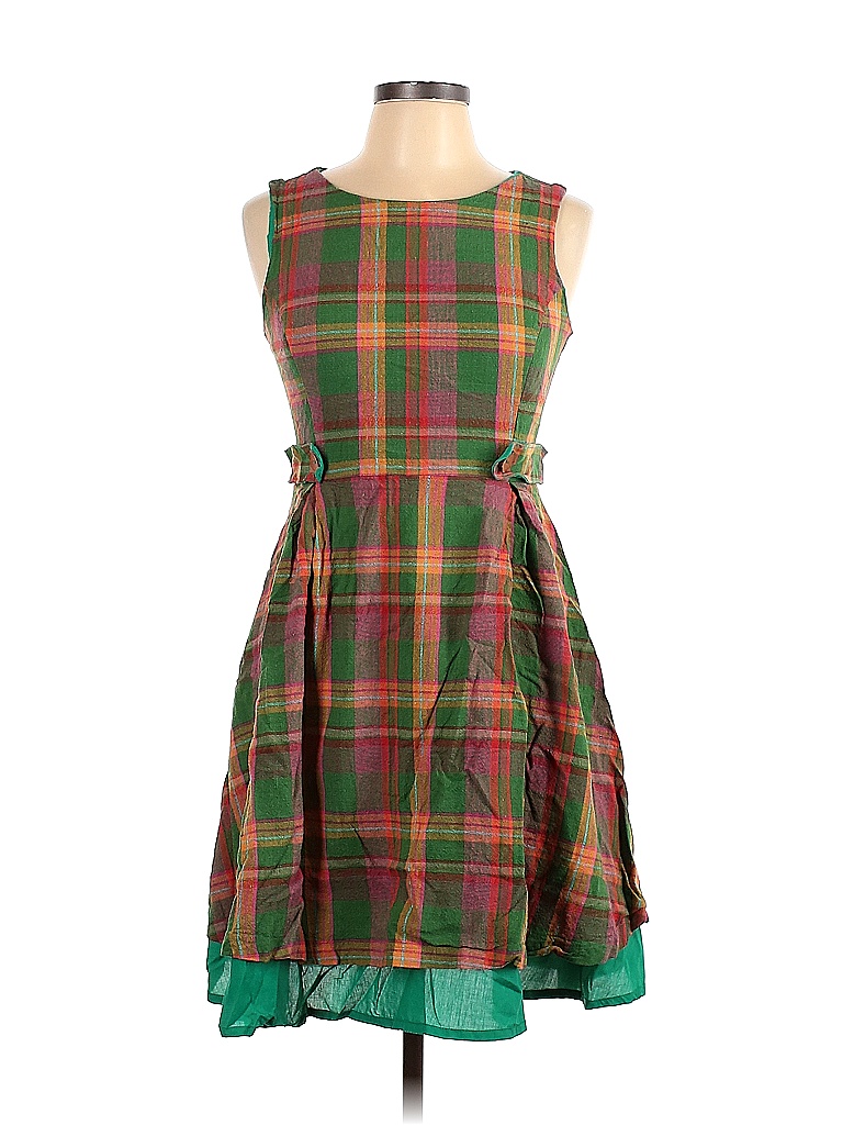 ModCloth Plaid Multi Color Green Casual Dress Size L - 56% off | thredUP