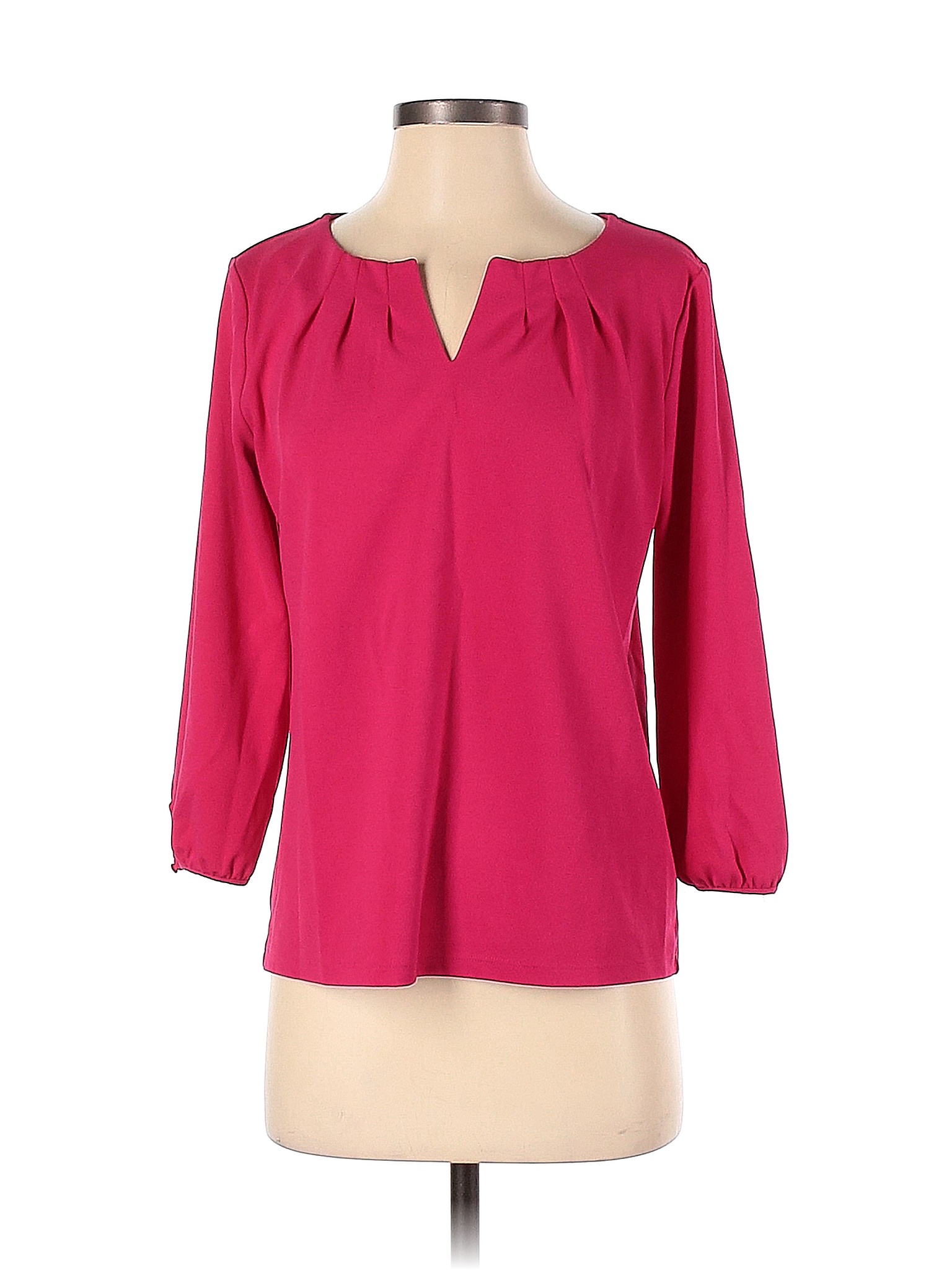 Talbots Solid Colored Pink Long Sleeve Top Size S - 76% off | thredUP