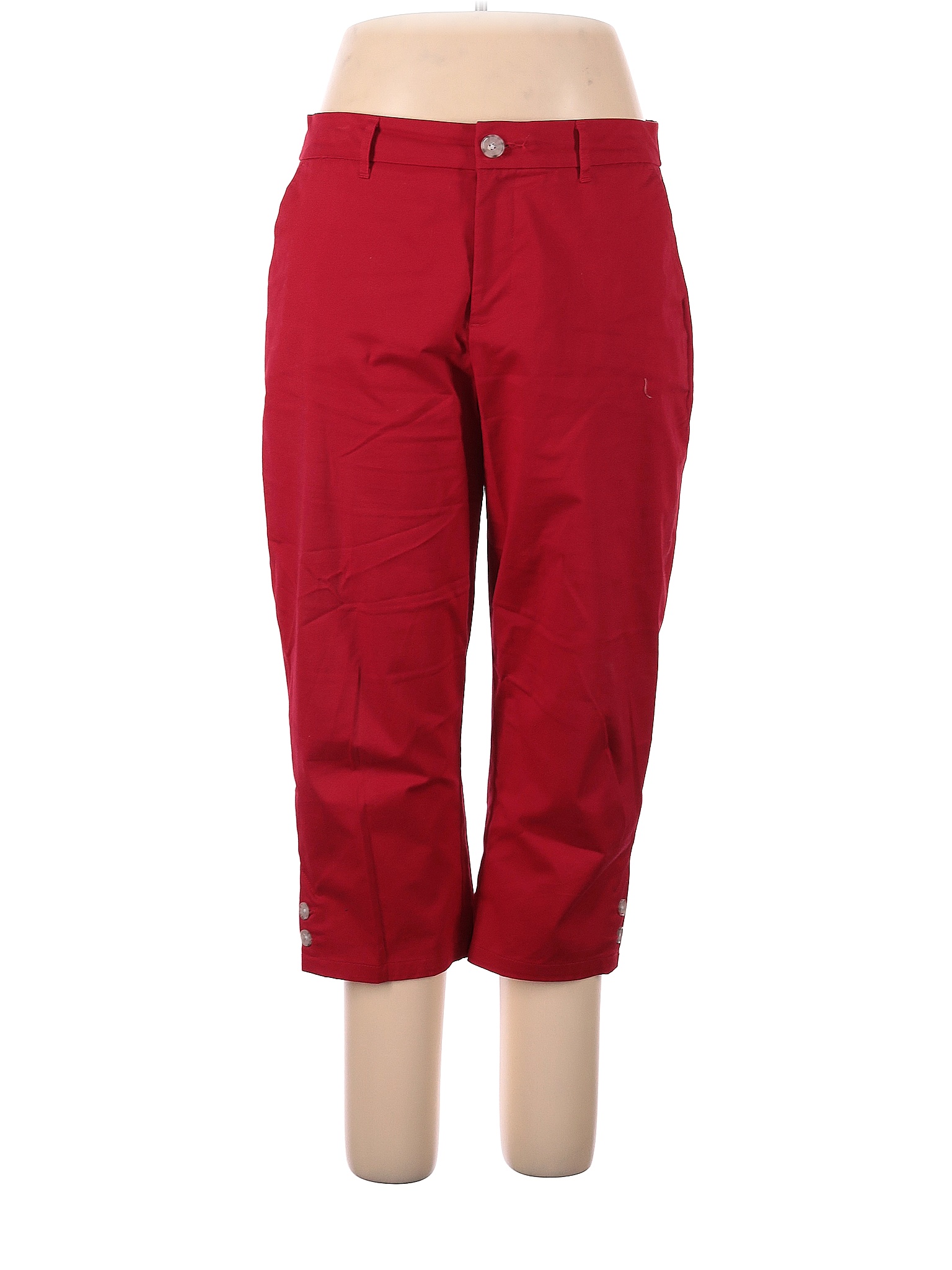 Croft And Barrow Solid Colored Red Khakis Size 14 60 Off Thredup