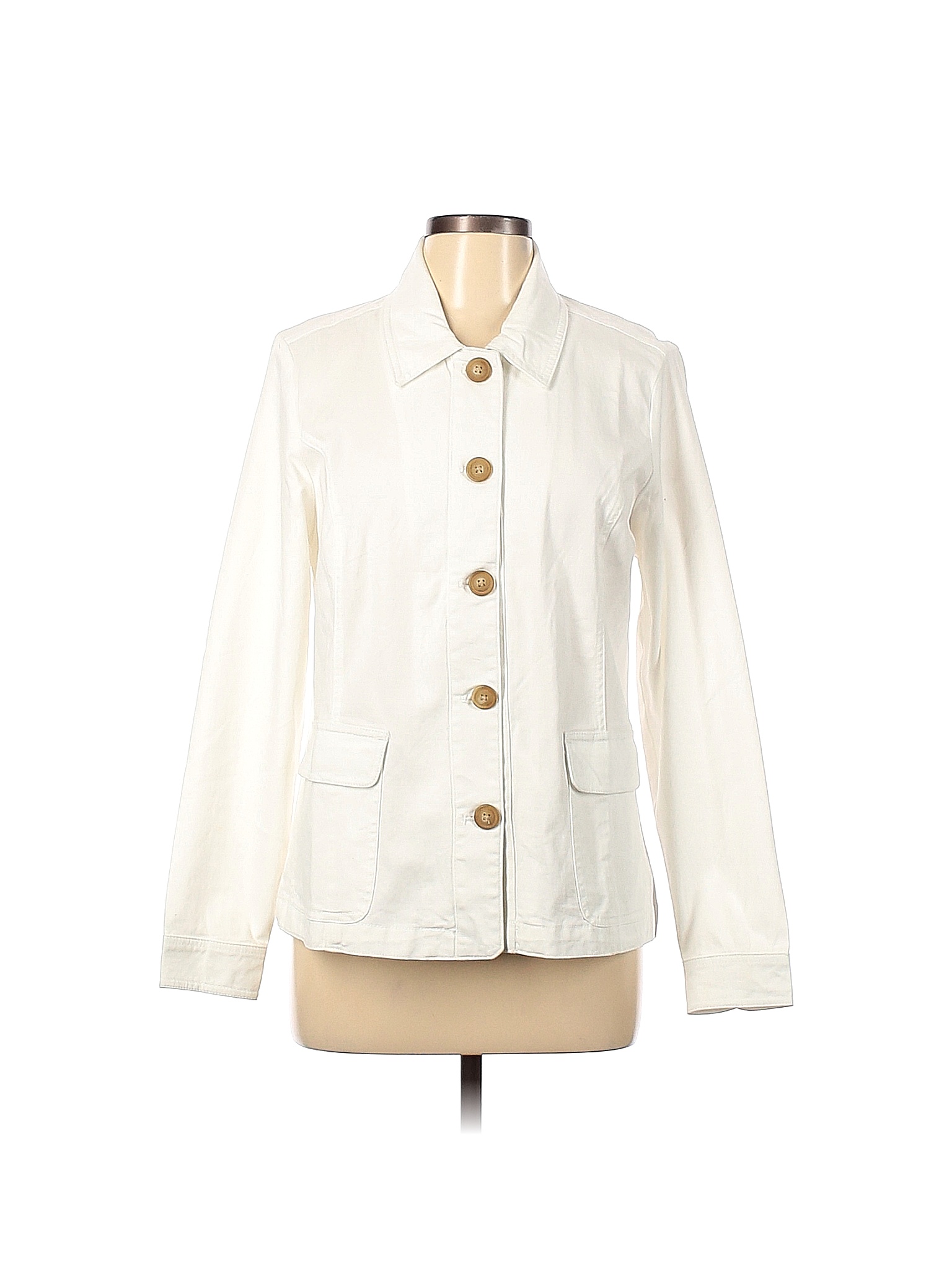 Appleseeds Solid Colored White Jacket Size M - 62% off | thredUP