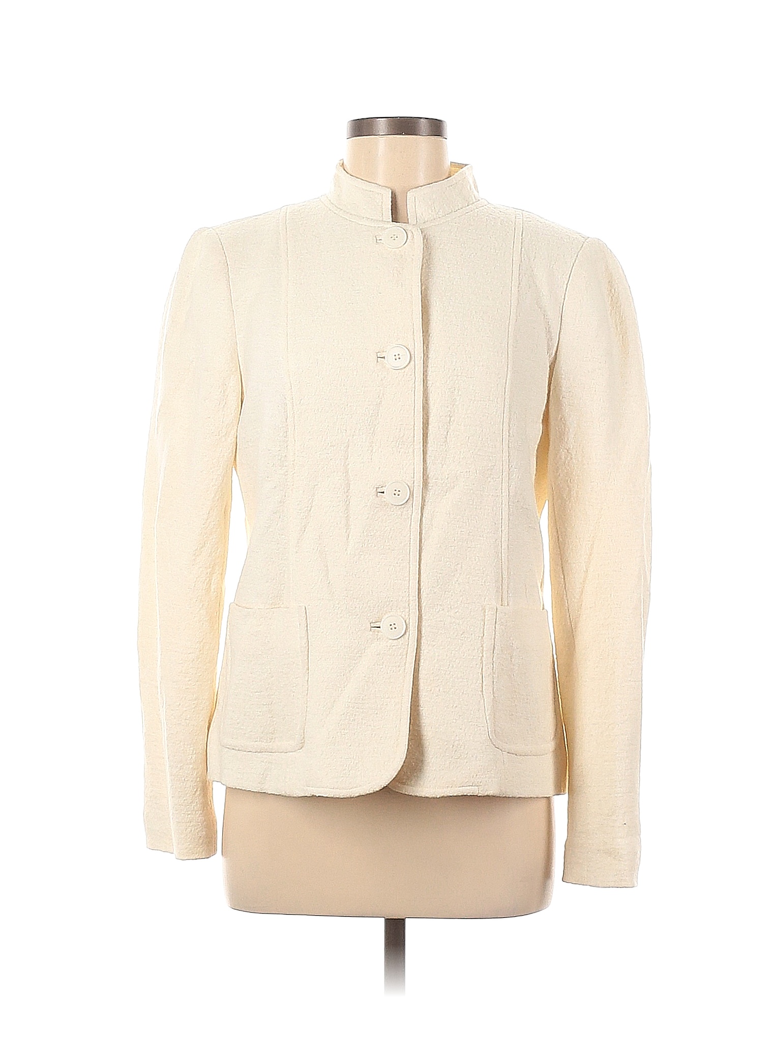 Talbots Outlet Solid Colored Ivory Jacket Size 8 - 64% off | thredUP