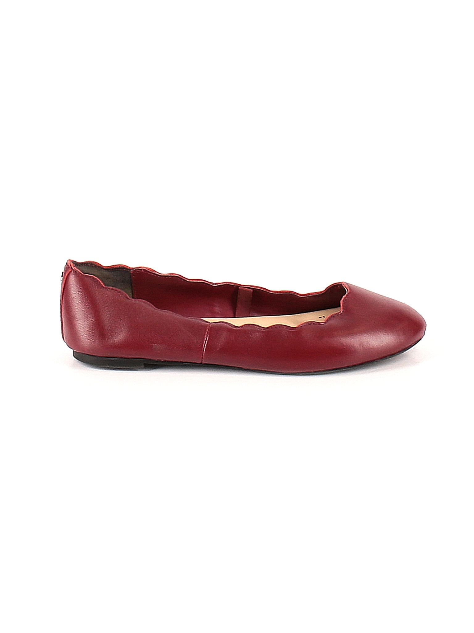 Sam & Libby 100% Leather Solid Colored Burgundy Flats Size 6 - 39% off ...