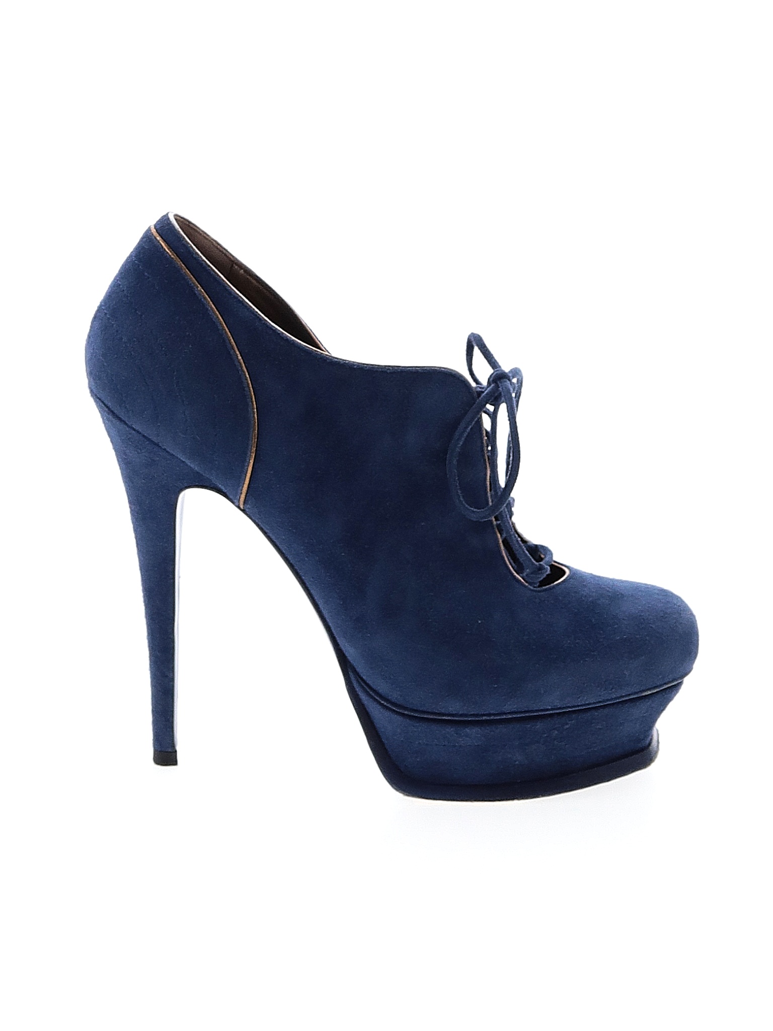 Yves Saint Laurent Solid Blue Heels Size 5 - 83% off | thredUP