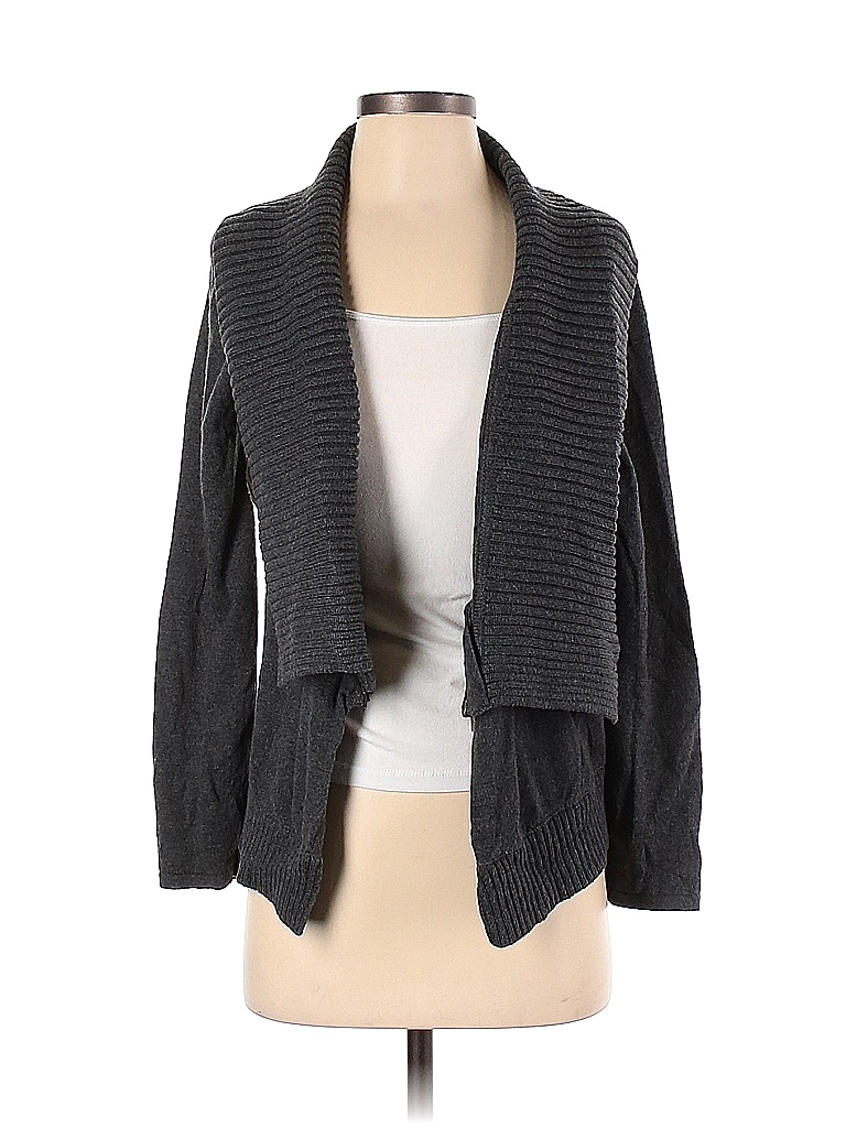 Market and Spruce Color Block Solid Gray Cardigan Size S - 77% off ...