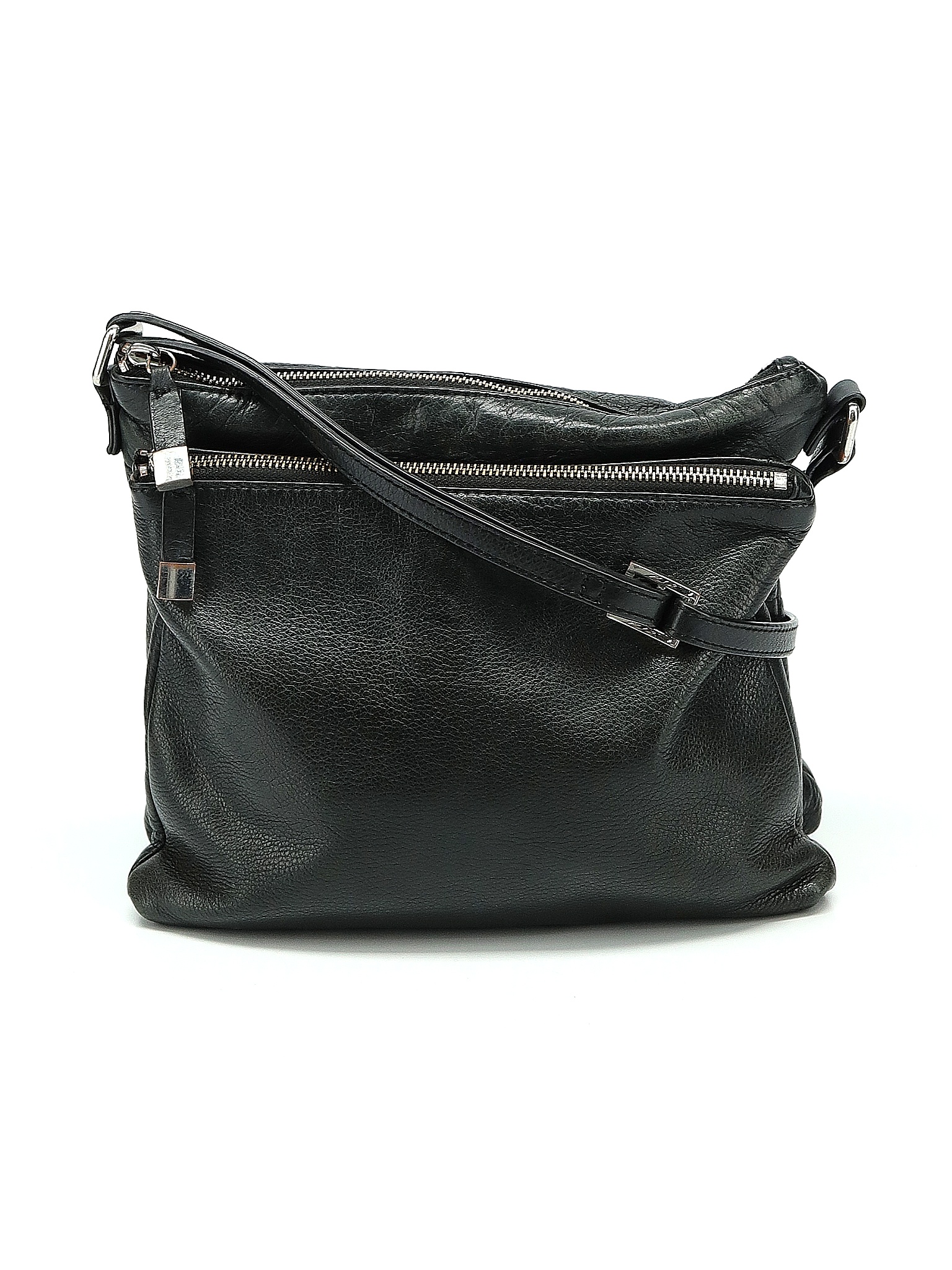 Margot 100% Leather Solid Black Leather Crossbody Bag One Size - 76% ...