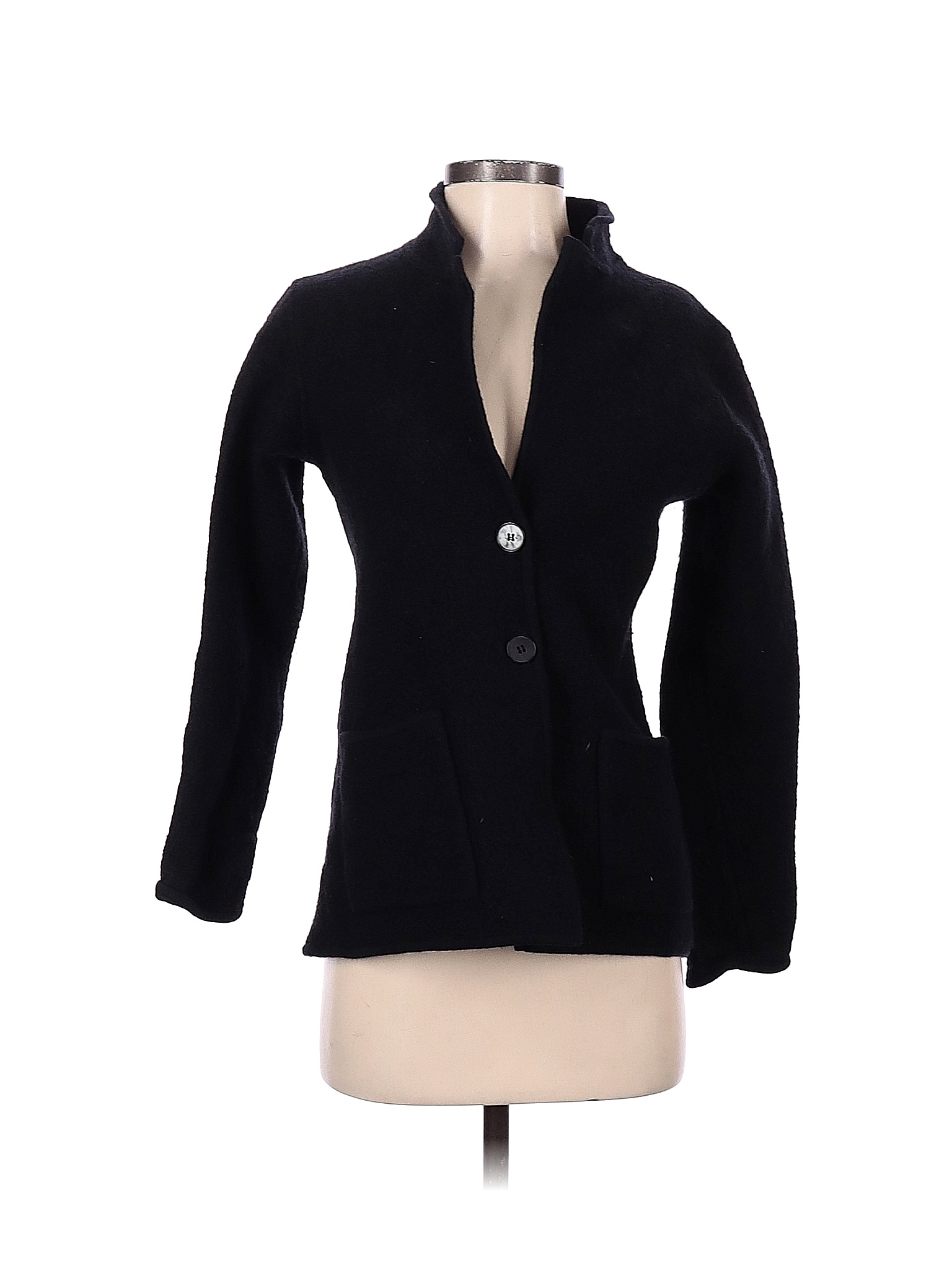 Evan Picone 100% Wool Solid Black Wool Blazer Size S - 94% off | thredUP