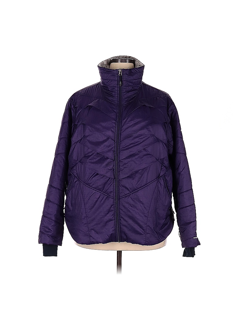 Columbia 100% Polyester Solid Colored Purple Jacket Size 3X (Plus) - 52 ...