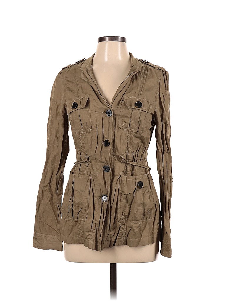 Boston Proper Solid Colored Green Jacket Size M - 75% off | thredUP