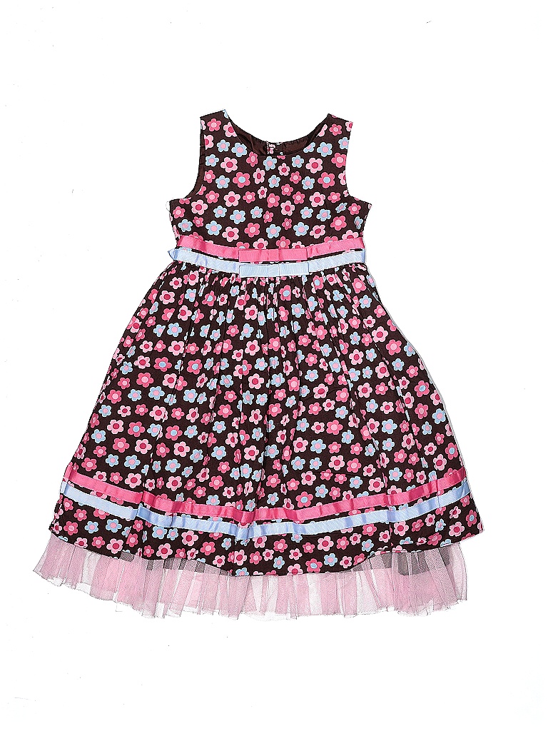 Youngland 100% Cotton Floral Burgundy Dress Size 6 - 59% off | thredUP