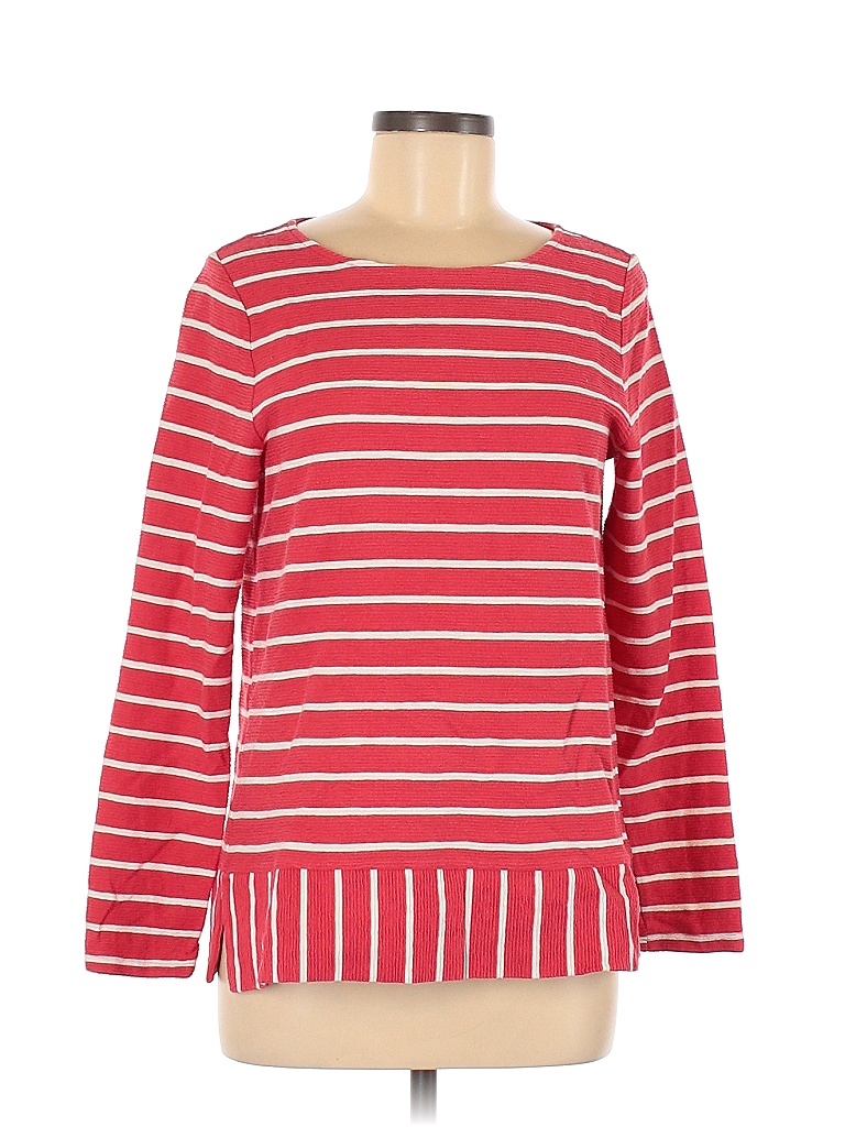 Talbots Outlet Stripes Colored Red Long Sleeve Top Size M - 55% off ...