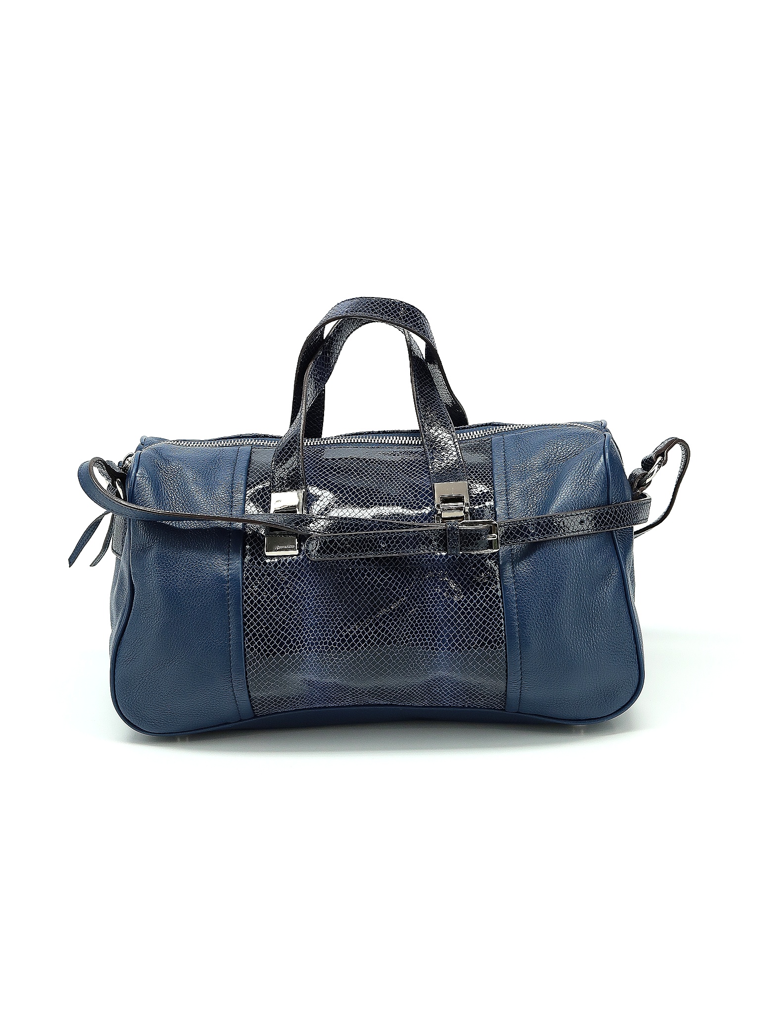 B Makowsky Solid Blue Satchel One Size - 77% off | thredUP