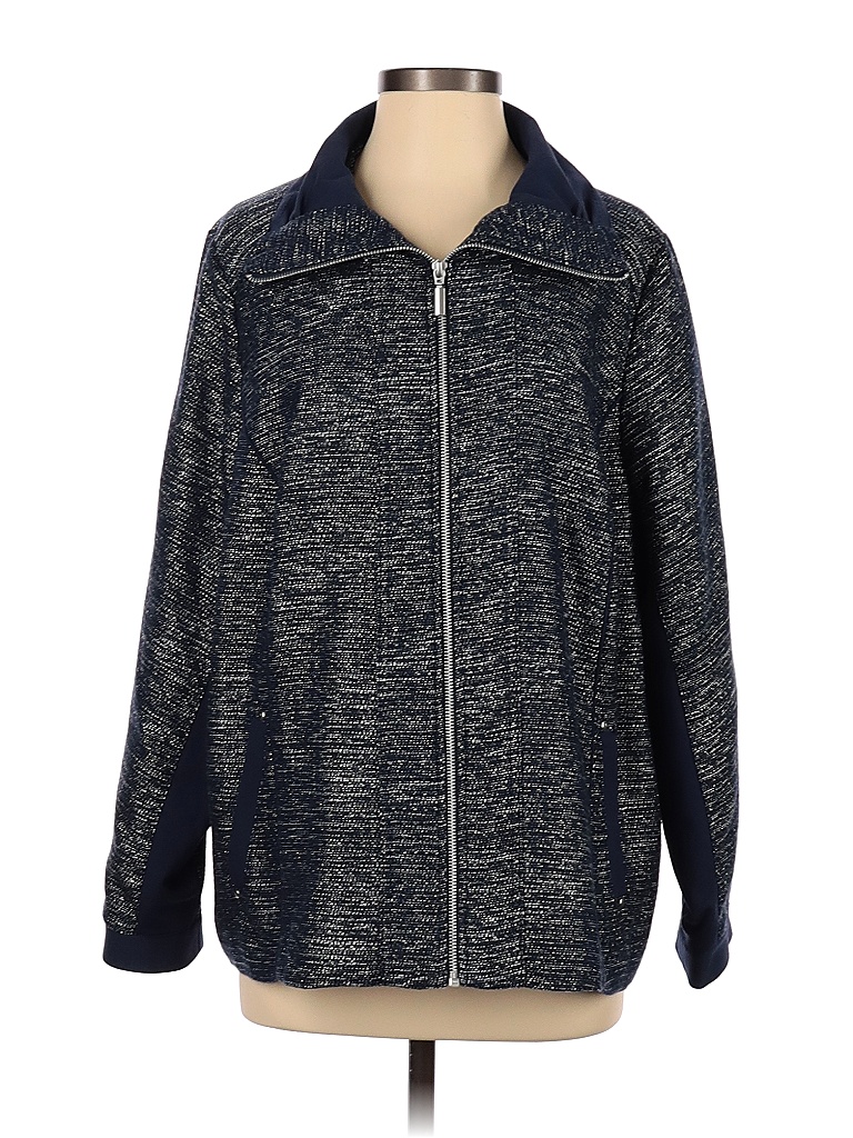 Cj Banks Marled Blue Jacket Size 1 (Plus) - 76% off | thredUP