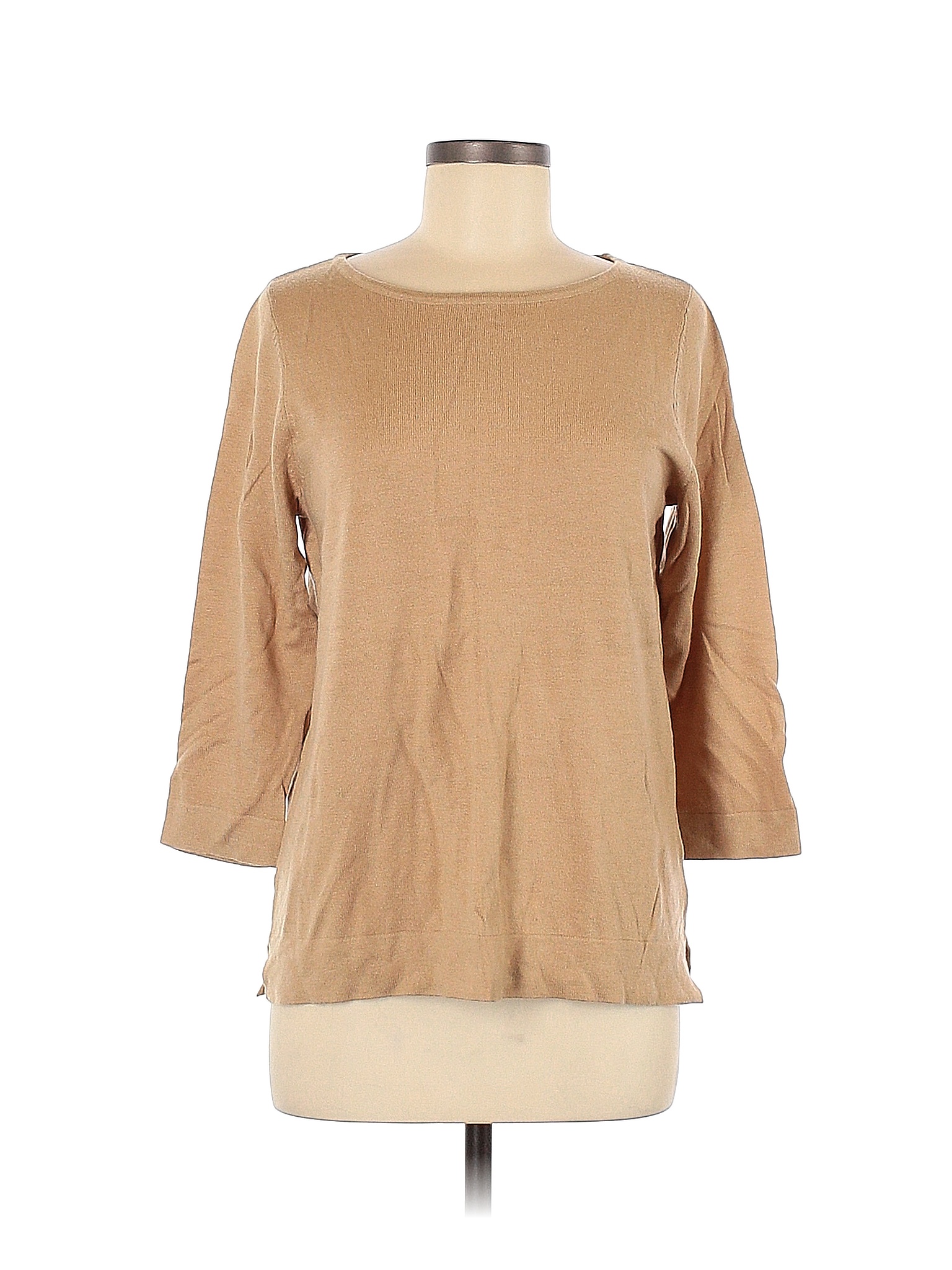 Talbots Outlet Color Block Solid Tan Pullover Sweater Size M - 63% off ...