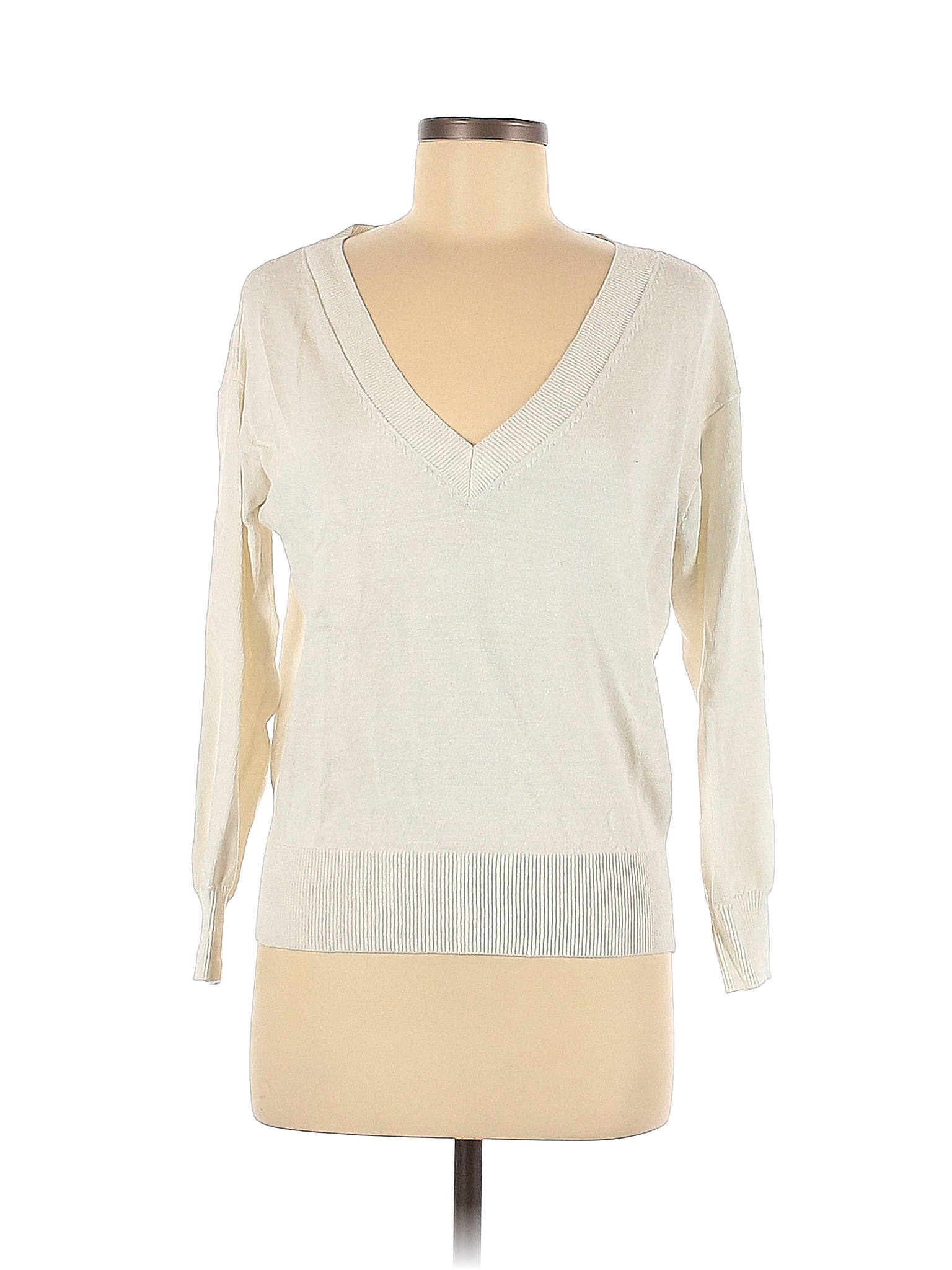 Ann Taylor Color Block Solid Ivory Pullover Sweater Size S - 87% off ...