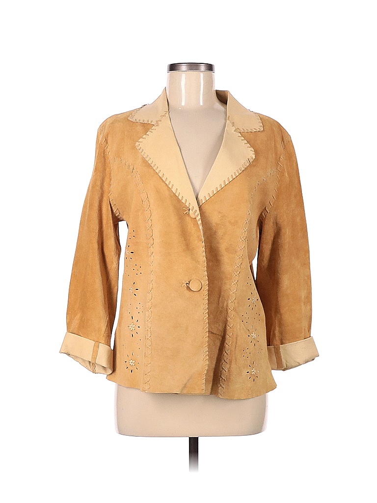 3B West By Tansmith 100% Leather Tan Leather Jacket Size M - 85% off ...