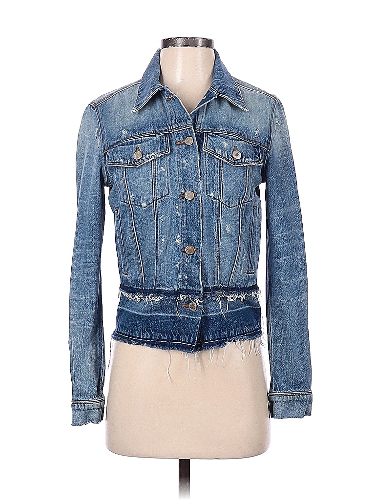 J Brand 100% Cotton Solid Blue Denim Jacket Size XS - 83% off | thredUP