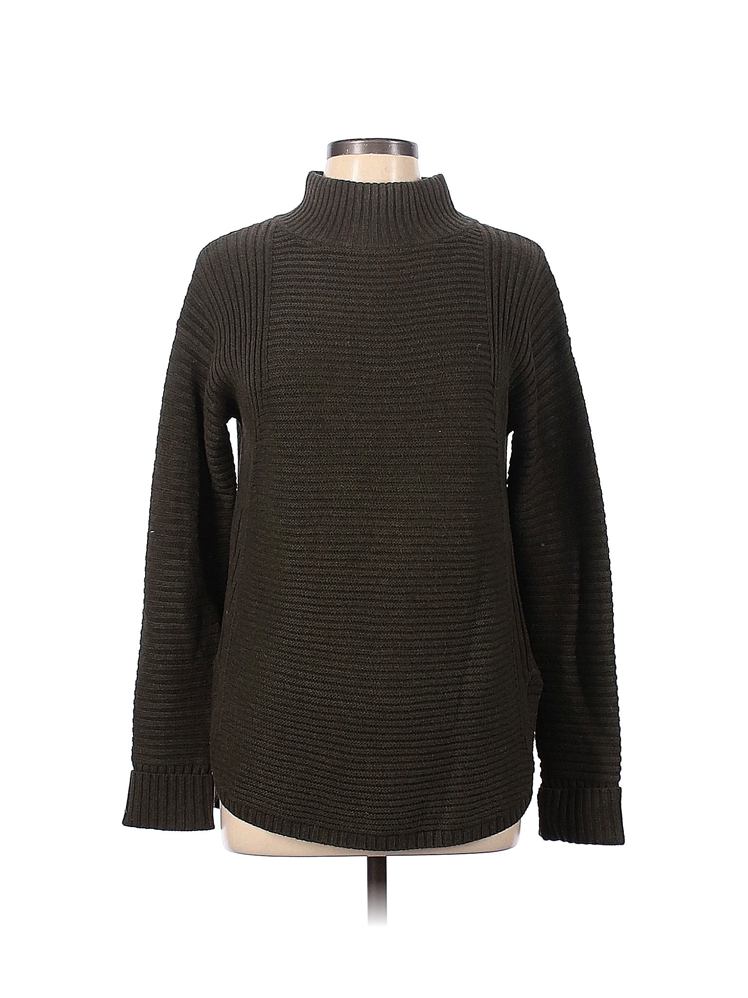 Akini 100% Cotton Color Block Solid Green Pullover Sweater Size L - 74% ...